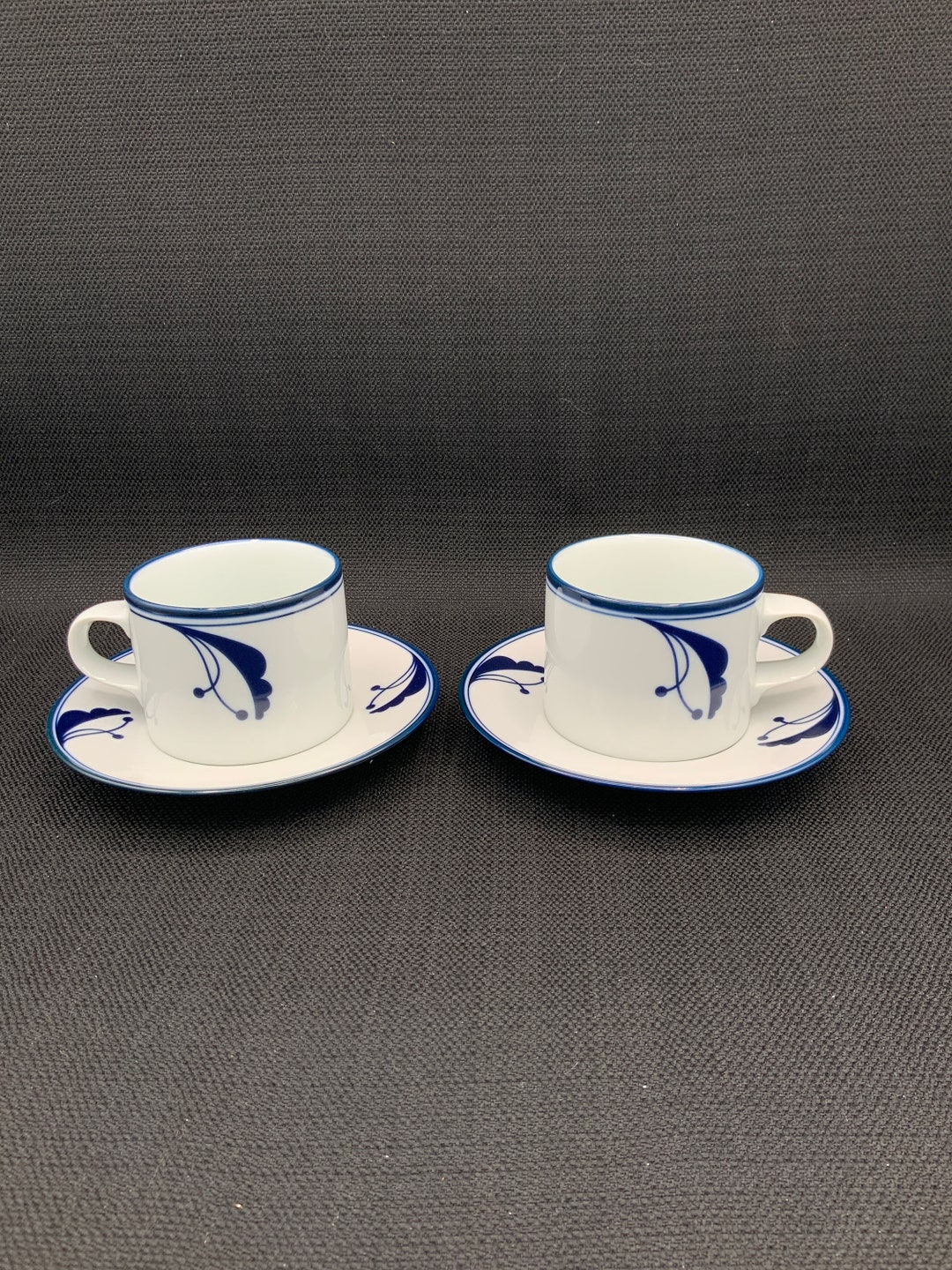 Dansk Bayberry Blue Cup & Saucer Set: Scandinavian Bistro Style, Shabby ...