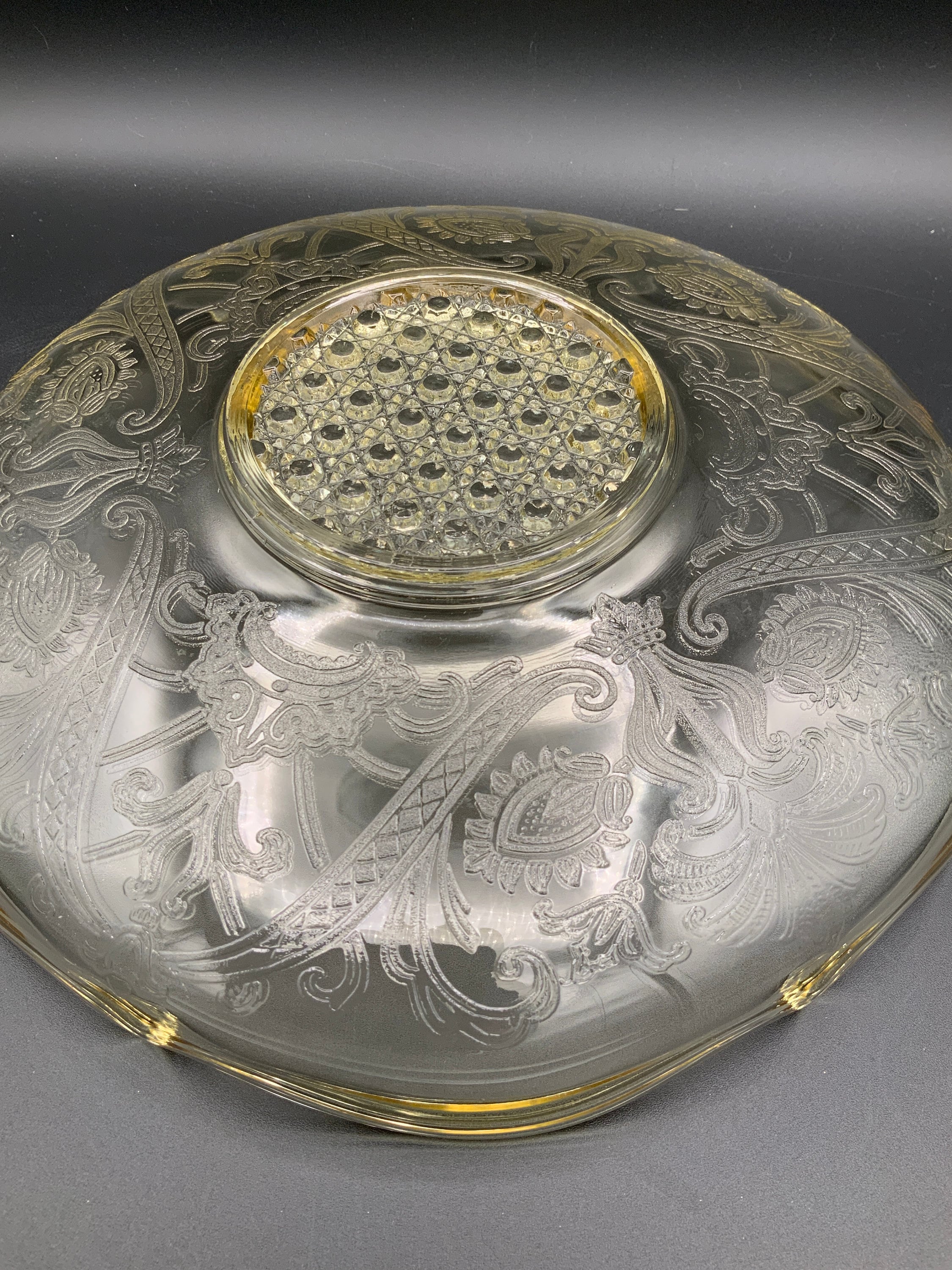 Lancaster Glass Yellow Depression Glass, Vintage Glass Bowl, Landeran ...