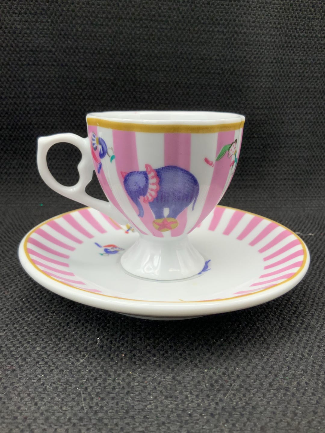 Galaxy Circus Teacup and Saucer, Vintage Circus Mug, Pastel Tea Cups ...