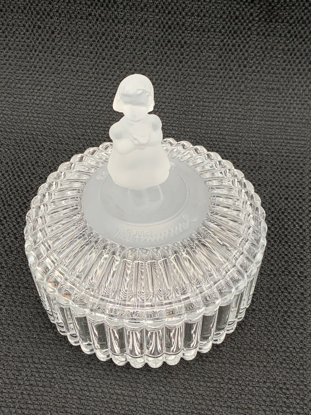 Vintage Hummel Goebel Glass Trinket Box, Collectible Glass Box, Jewelry ...