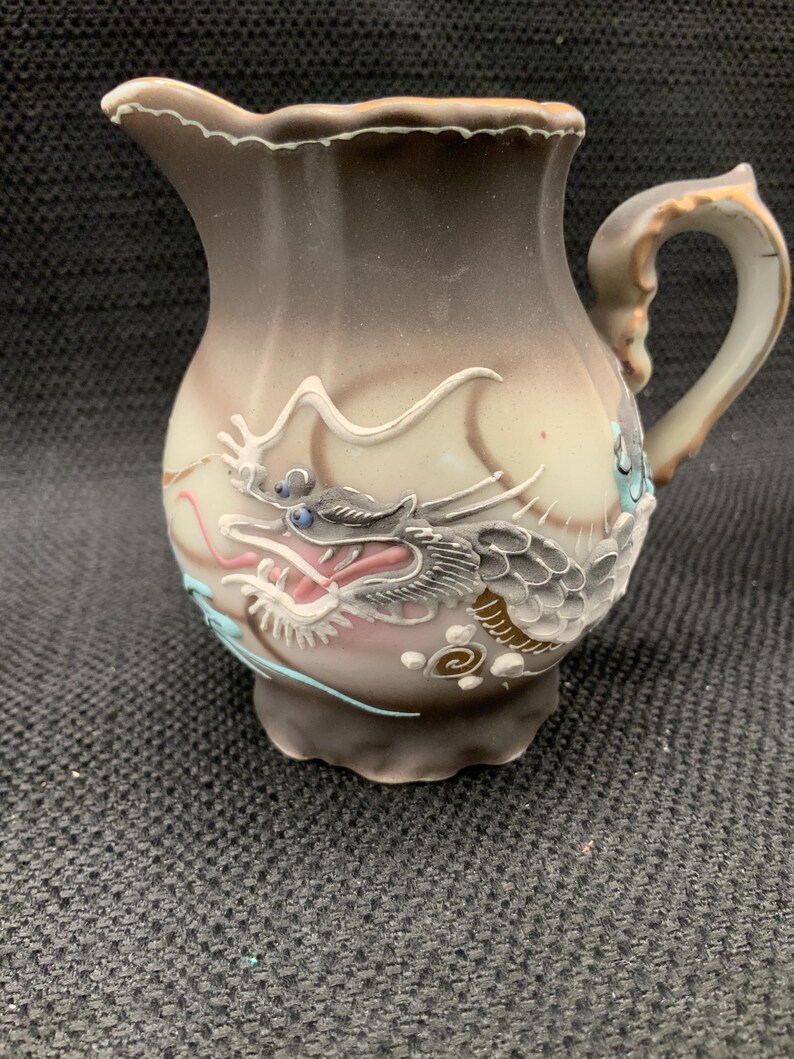 Zuccheriera e lattiera vintage Moriage Dragonware, ceramica giapponese ...