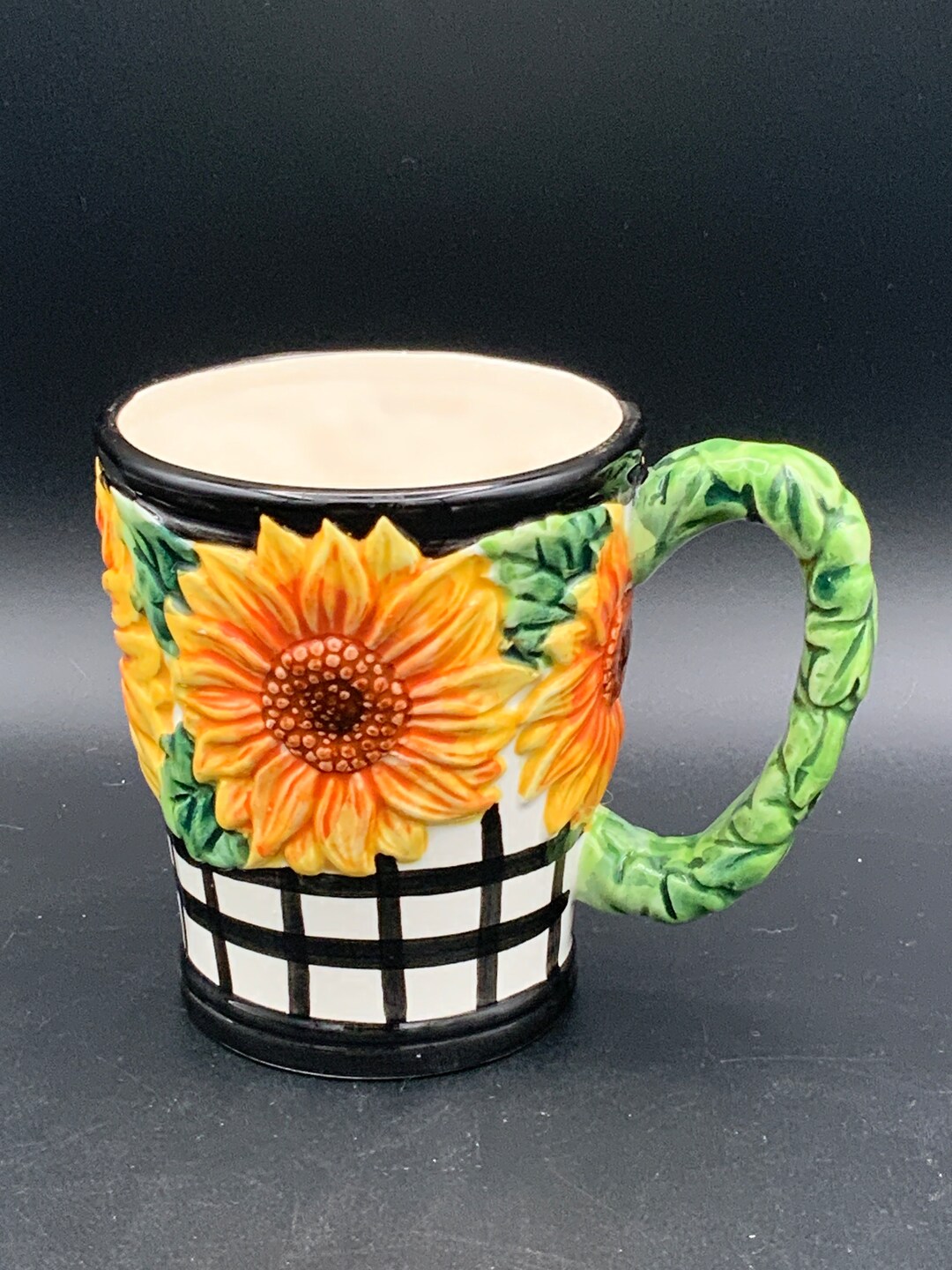 Vintage Sunflower Mug, Fitz and Floyd Collectible, Floral Coffee Cup ...