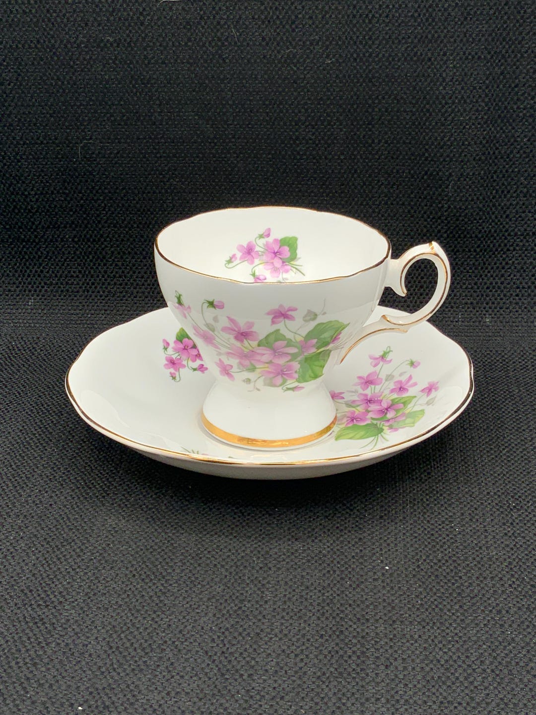 Schmid Queen Anne Musical Teacup and Saucer: Vintage Floral Tea Set - Etsy