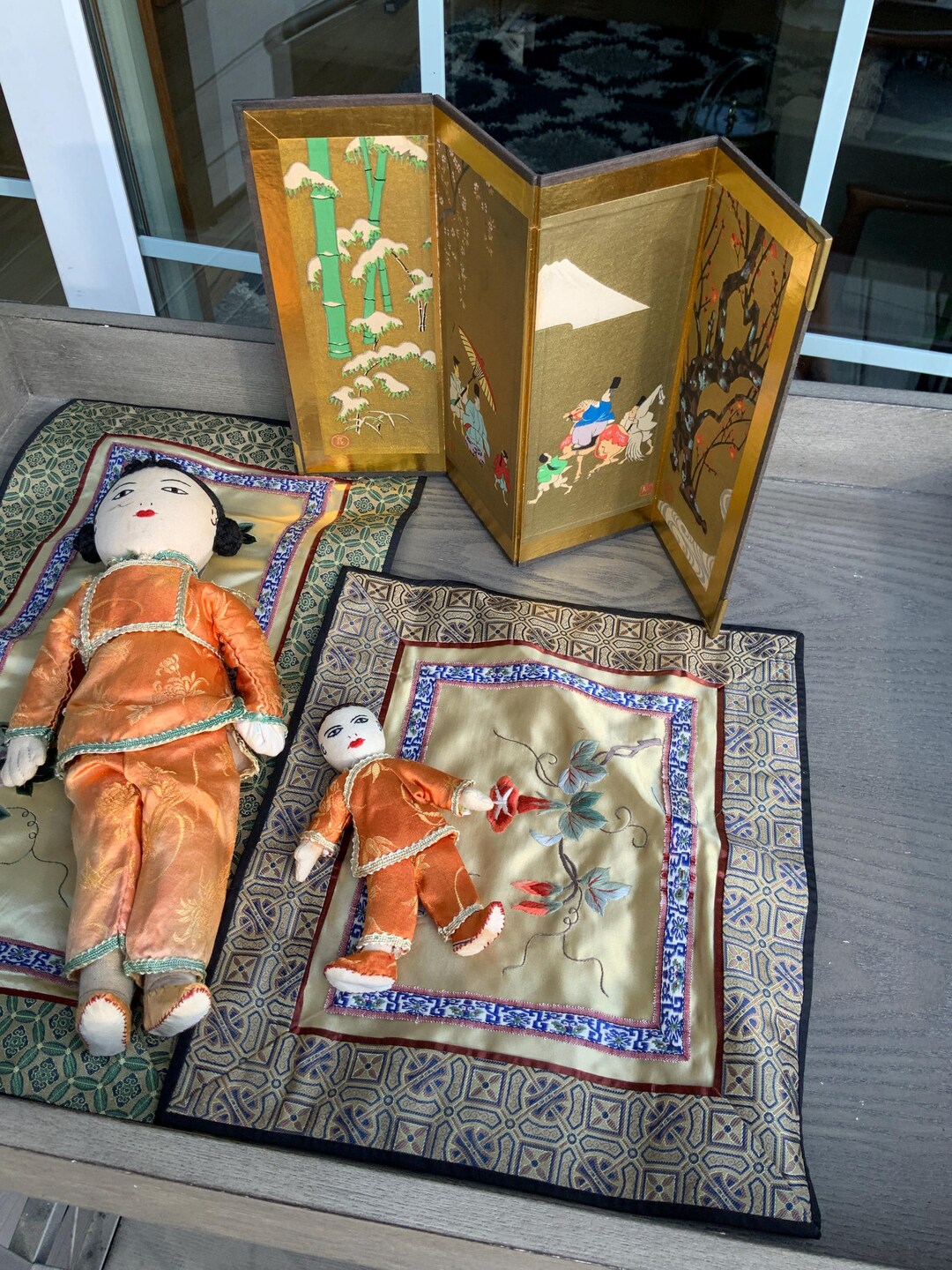 Chinese Cloth Mother Doll With Child, Vintage Doll, Cultural Doll ...