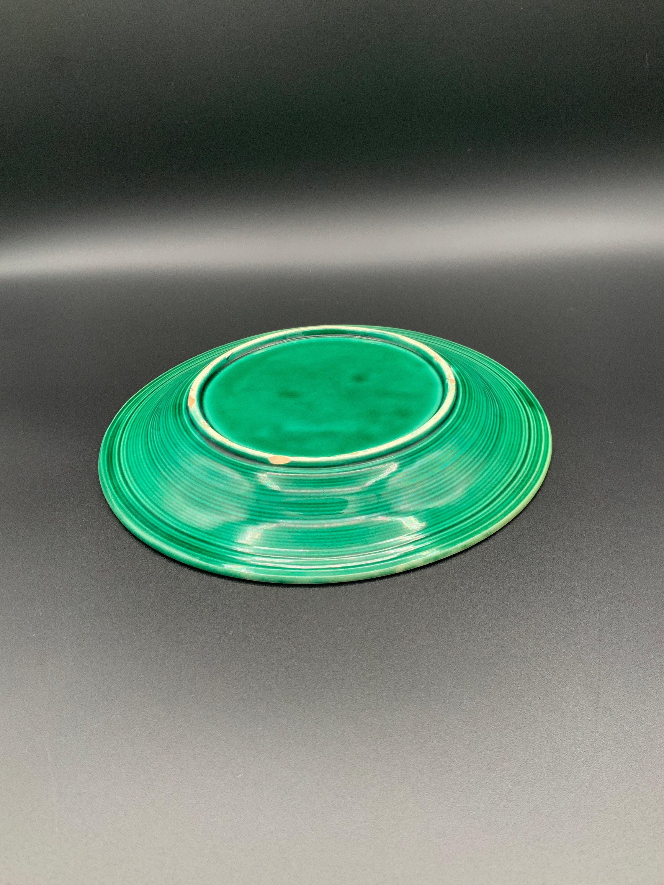 Majolica Vine Leaf Plate C1870, Antique Decorative Plate, Vintage ...