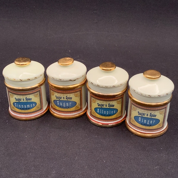 Spice Containers Vintage Set - Etsy