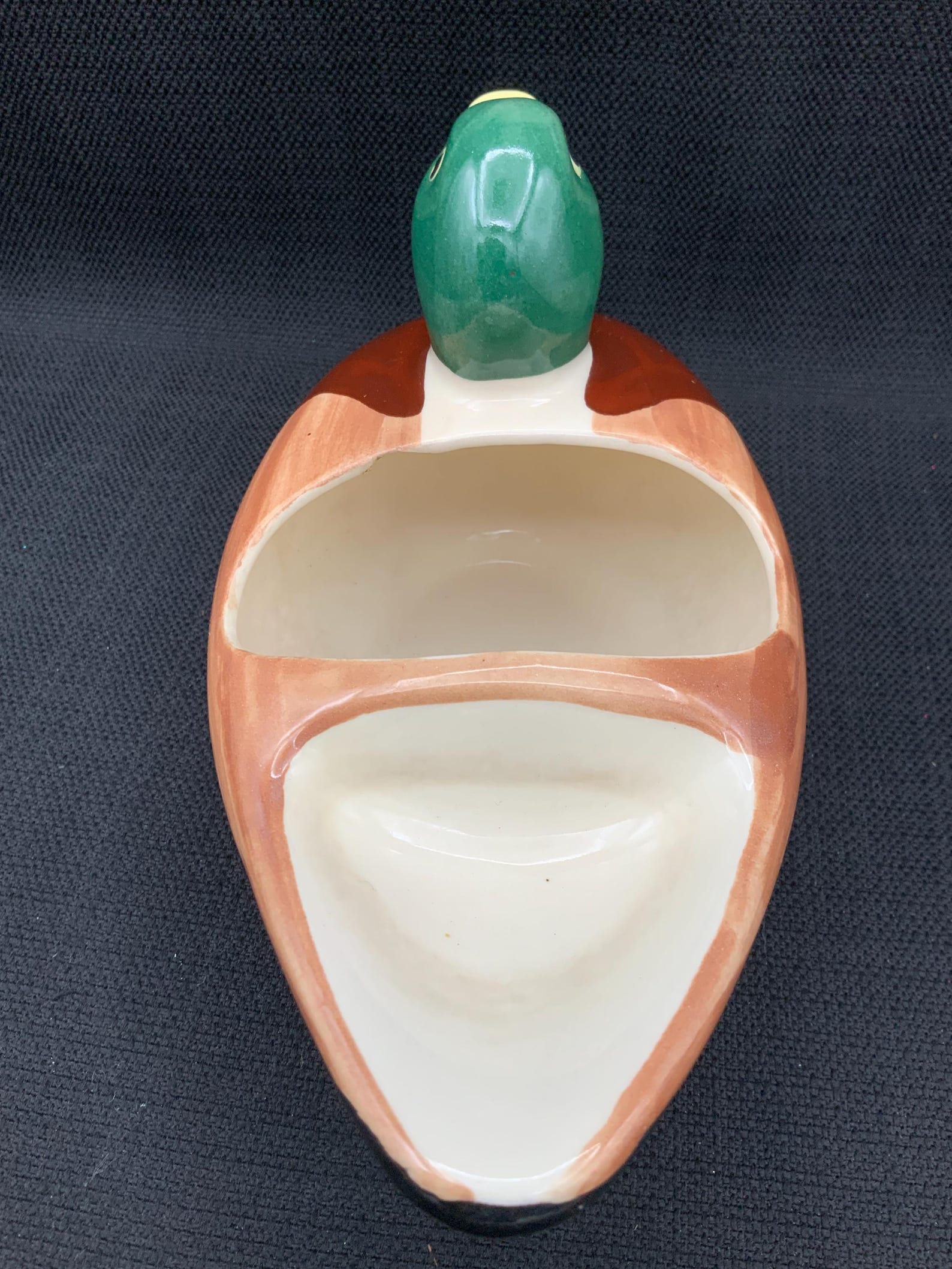Vintage Ceramic Mallard Duck Planter, Cabin Decor, Duck Shaped Planter ...