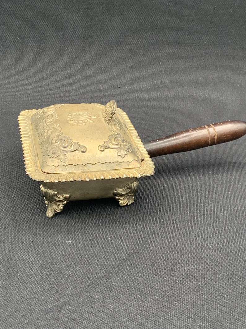 Vintage Silent Butler Crumb Catcher, Brass Crumb Sweep, Tabletop Crumb ...