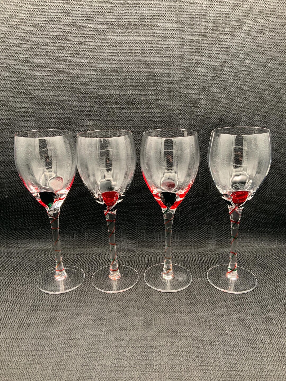 Pier 1 Blown Glass Wine Glasses, Set of 2, Handblown Glassware, Wine ...