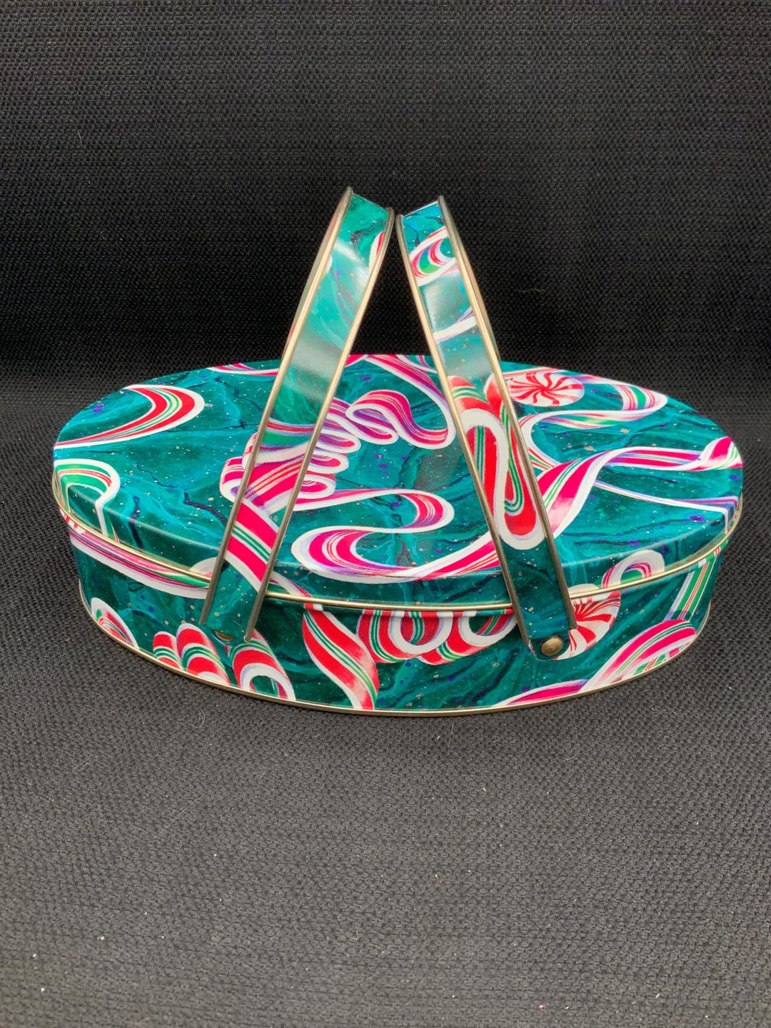 Vintage Department 56 Ribbons Tin, Tin With Handles, Collectible Tin ...