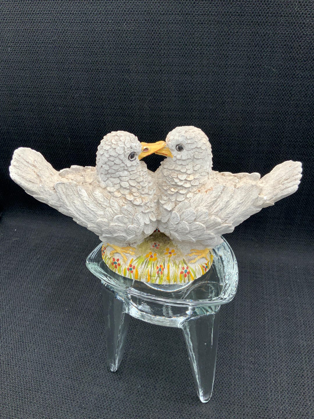 Vintage Love Bird Figurine, Collectible Bird Sculpture, Romantic Home ...