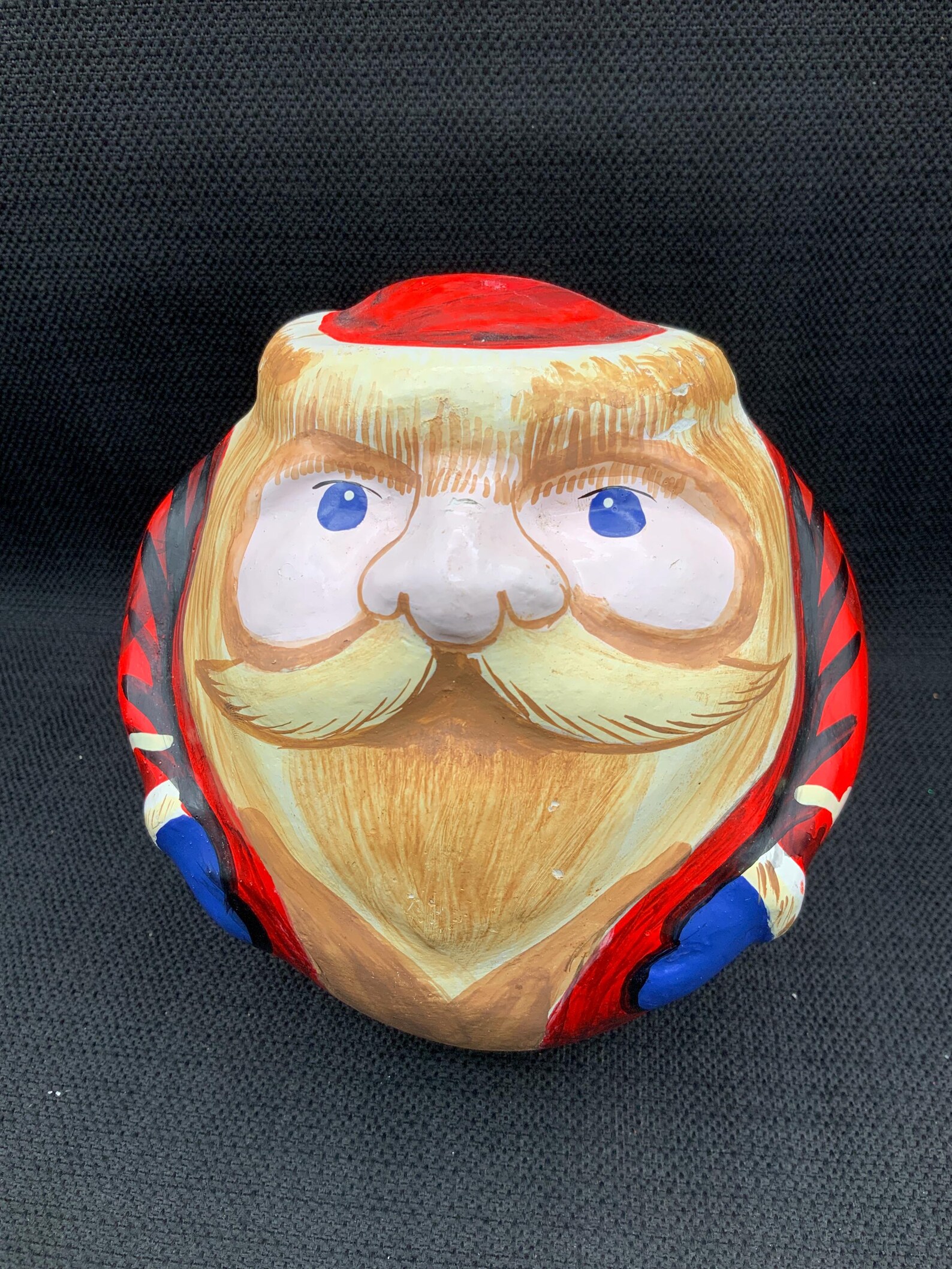 Vintage Folk Art Santa Roly Poly, Christmas Decor, Holiday Collectible ...