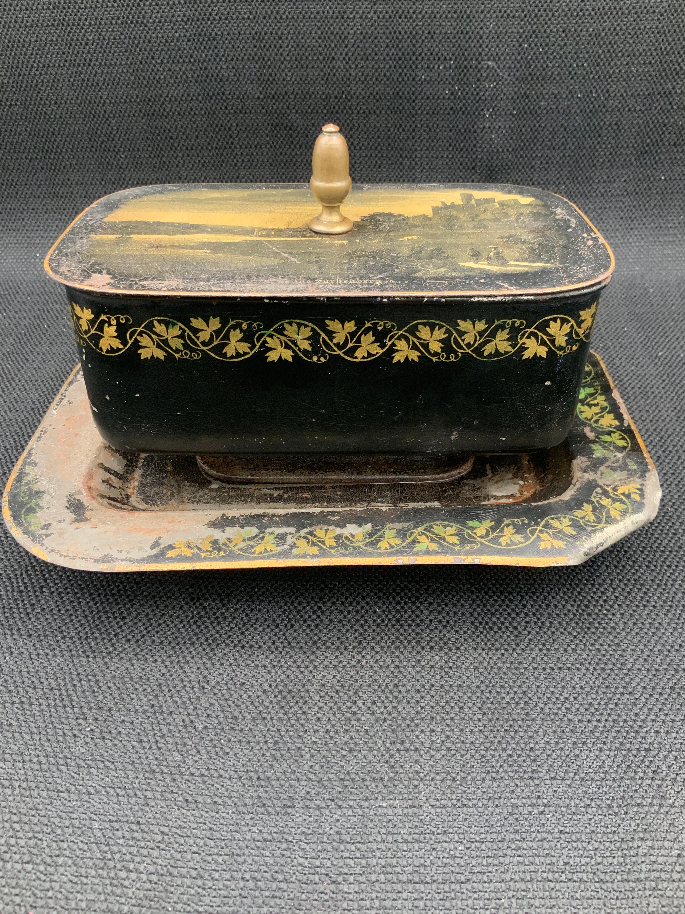 Vintage Metal Box, Antique Storage Container, Decorative Trinket Box ...