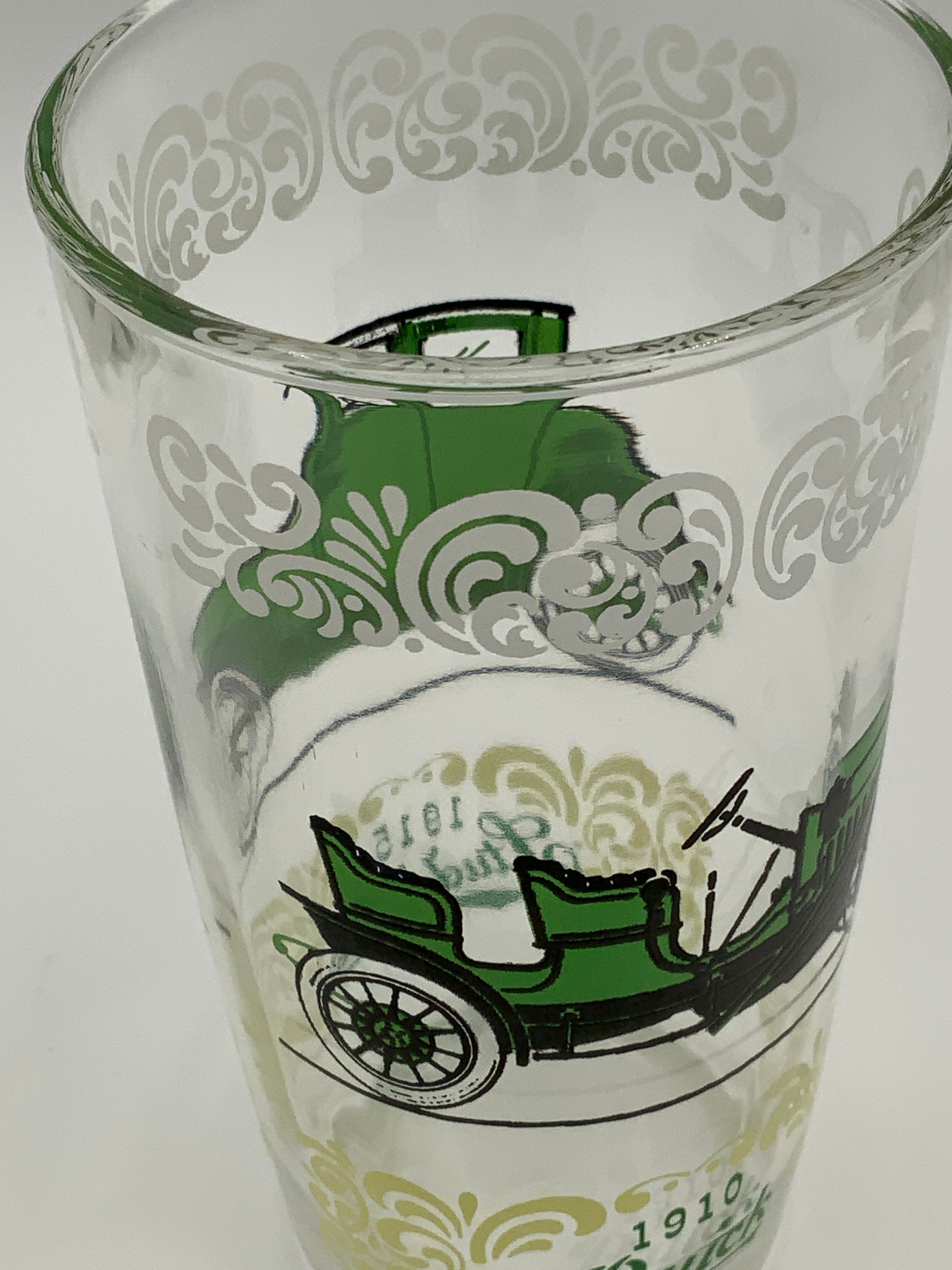 Vintage Hazel Atlas 1910 Buick Glass, Retro Car Collector Tumbler ...