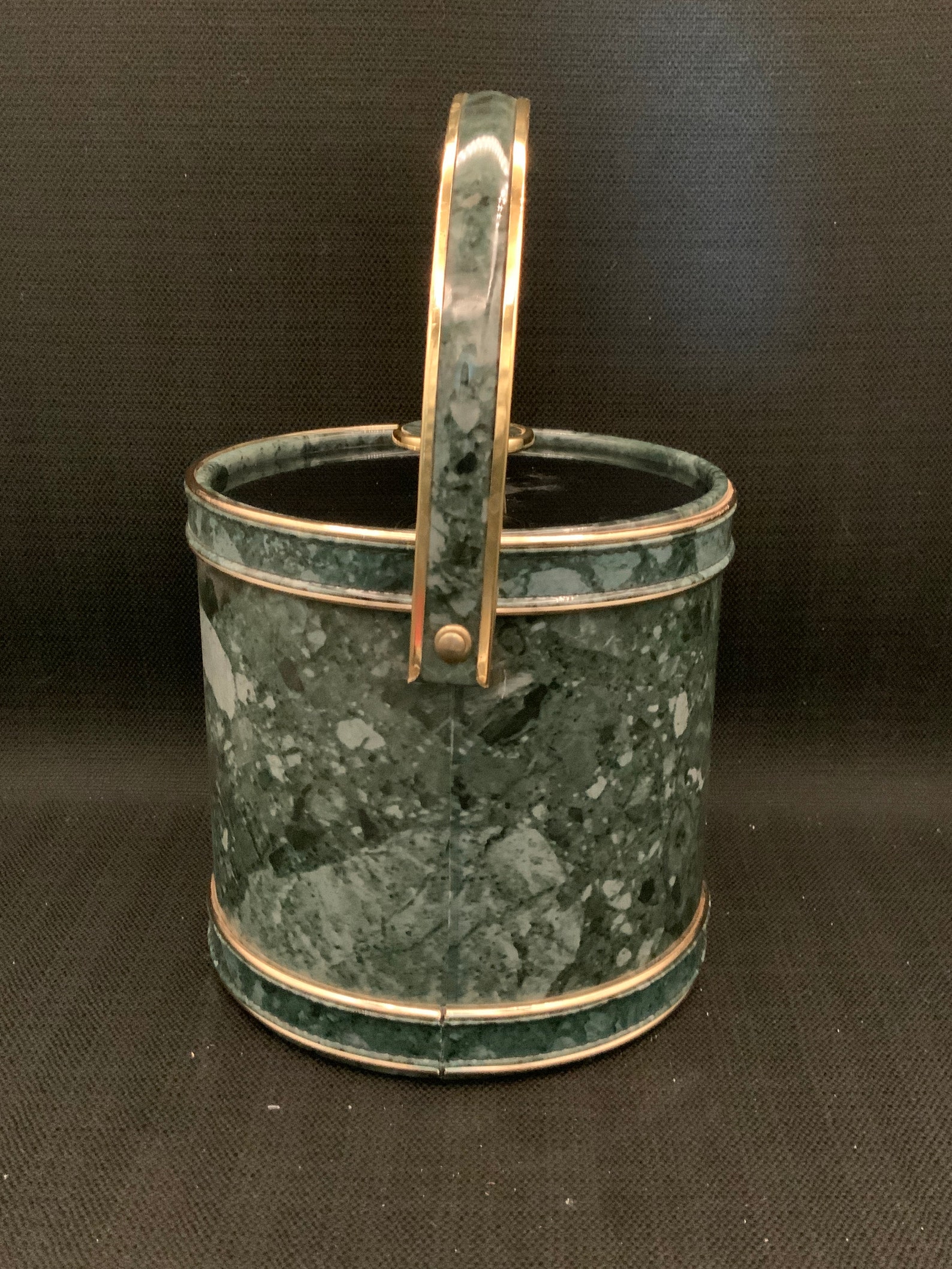 Vintage Green Faux Marble Ice Bucket Made in Japan, Japanese Barware ...