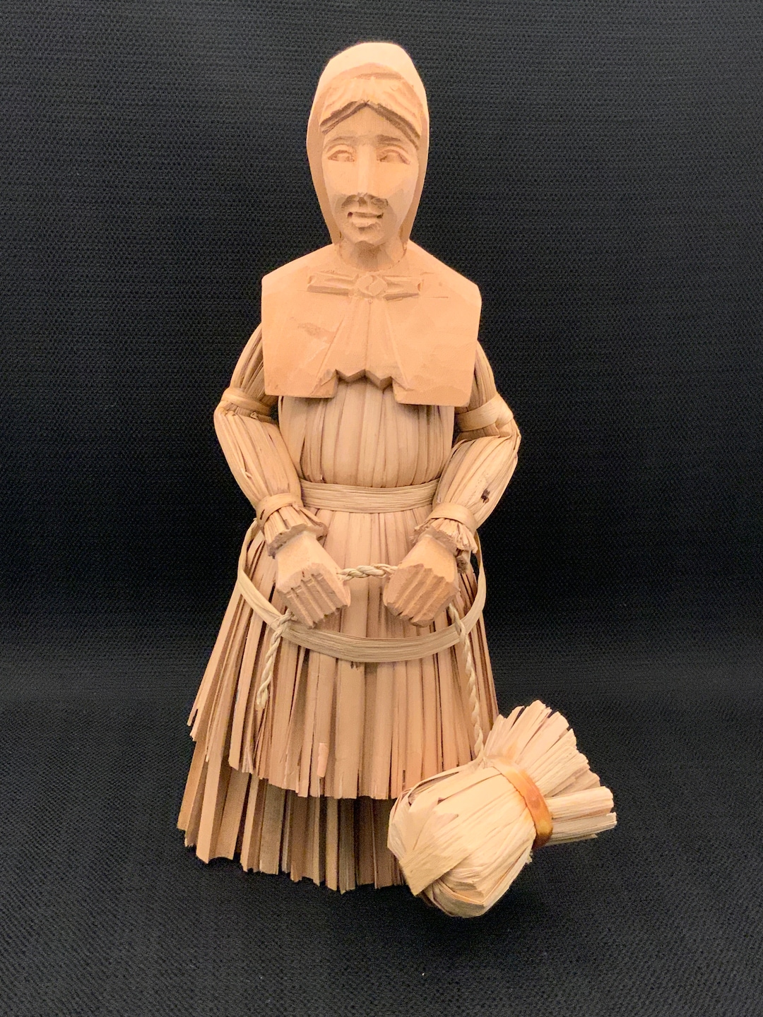 Harvest Doll and Corn Husk Sculpture, Thanksgiving Decor, Fall Harvest ...