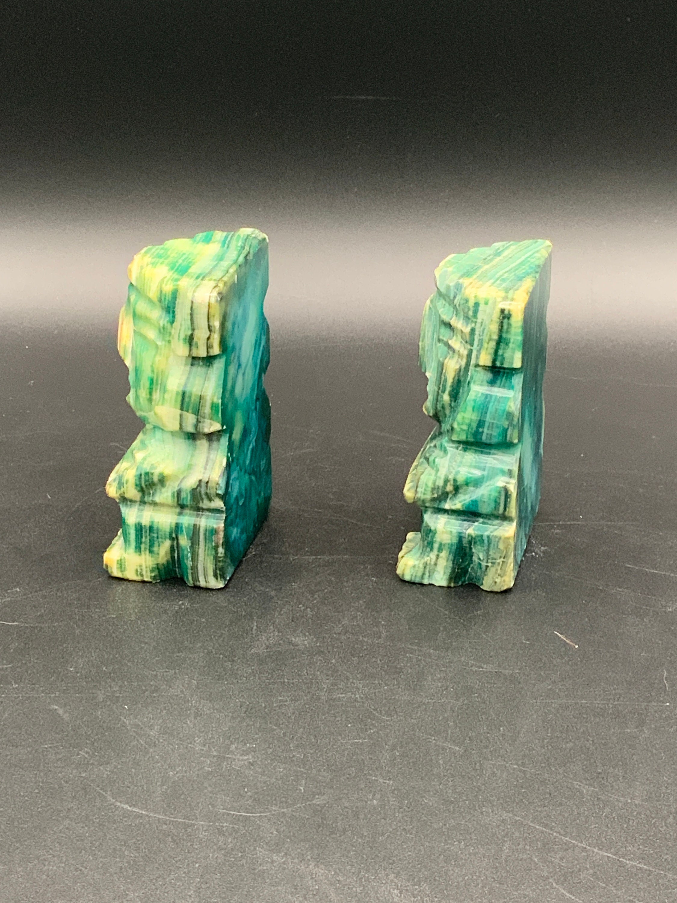 Mini Green Marble Aztec Tiki Figurine, Hand-carved Stone Sculpture - Etsy