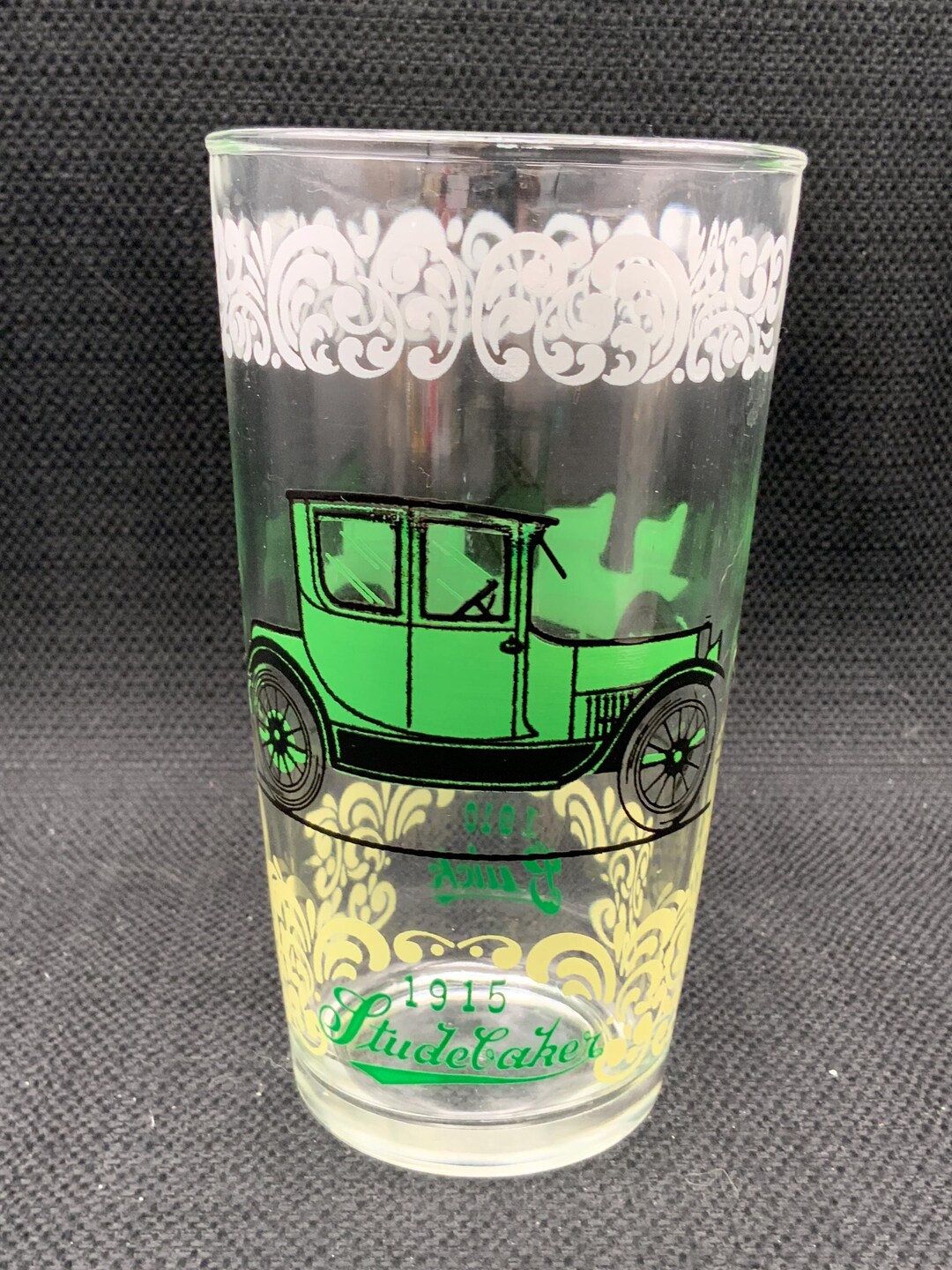 Vintage Hazel Atlas 1910 Buick Glass, Retro Car Collector Tumbler ...