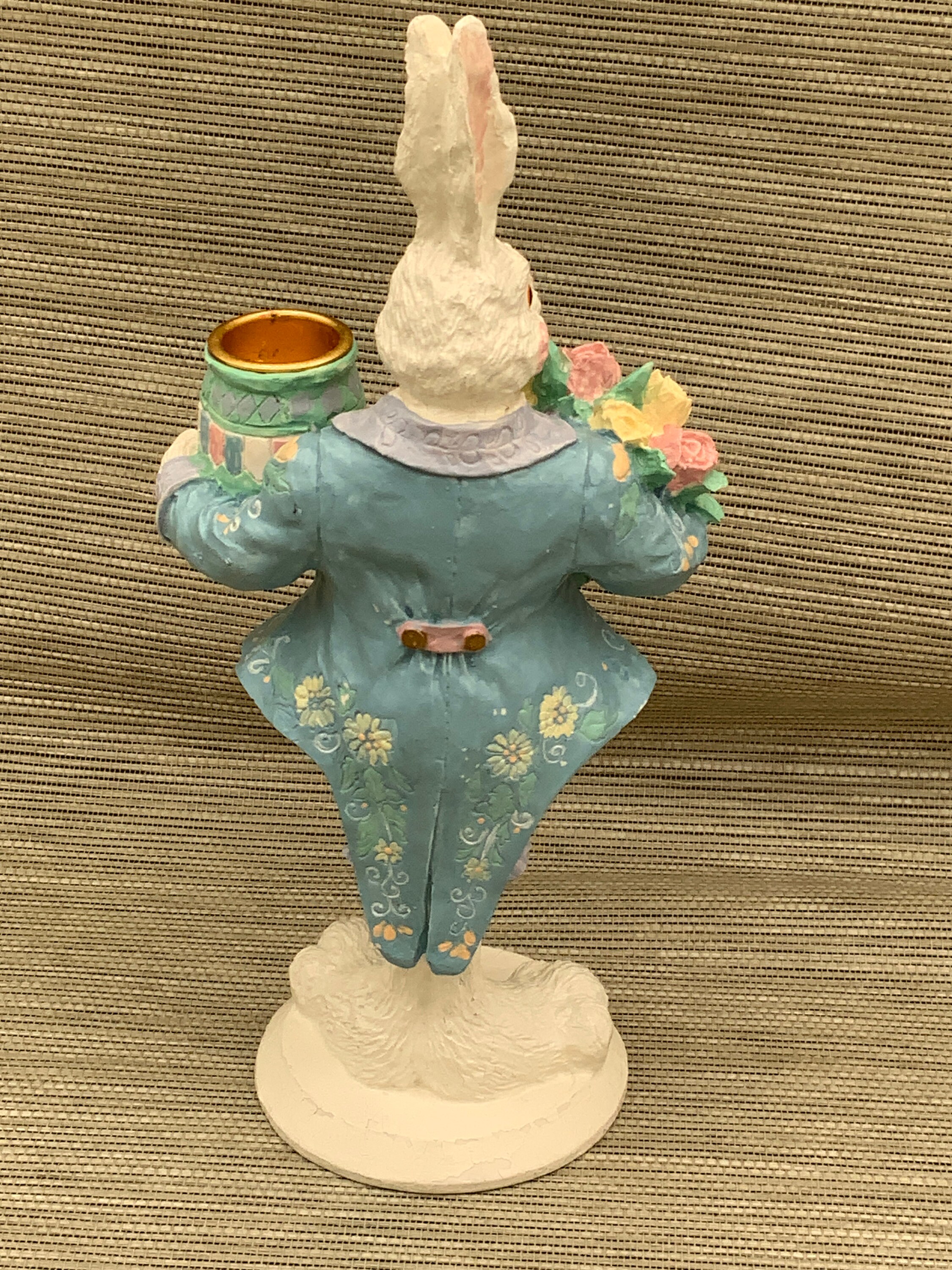 Victorian Bunny Candlestick, Bunny Decor, Victorian Home Decor, Easter ...