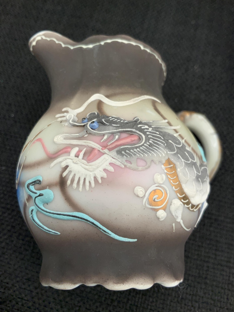 Zuccheriera e lattiera vintage Moriage Dragonware, ceramica giapponese ...