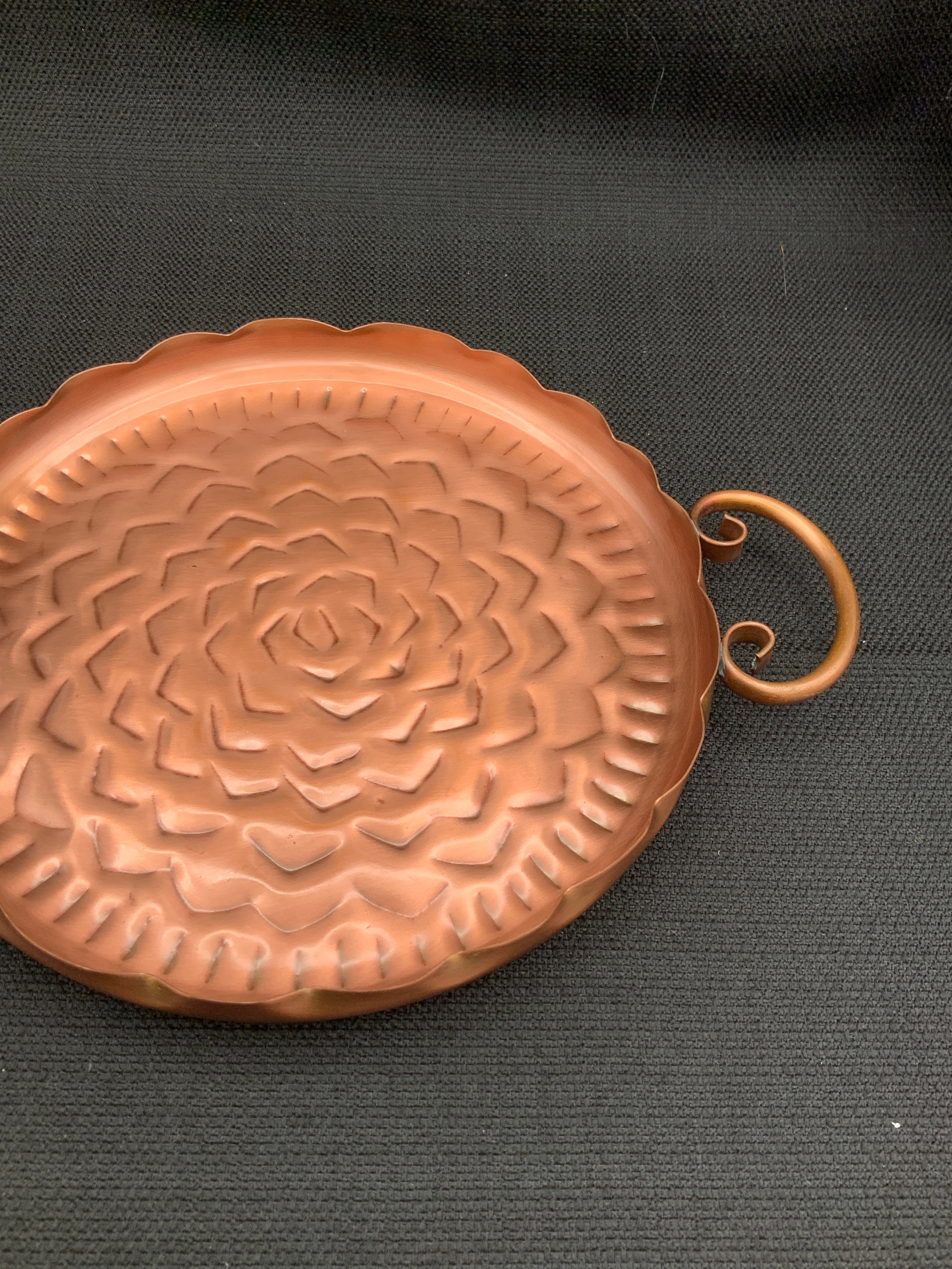 Handmade Copper Tray/hammered Copper Tray/copper Tray With Handles ...