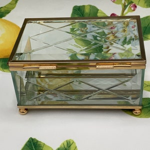 Mirrored Glass Jewelry Box , Organizer Storage Case, Elegant Jewelry ...