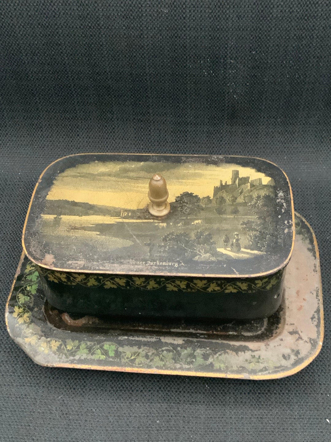 Vintage Metal Box, Antique Storage Container, Decorative Trinket Box ...