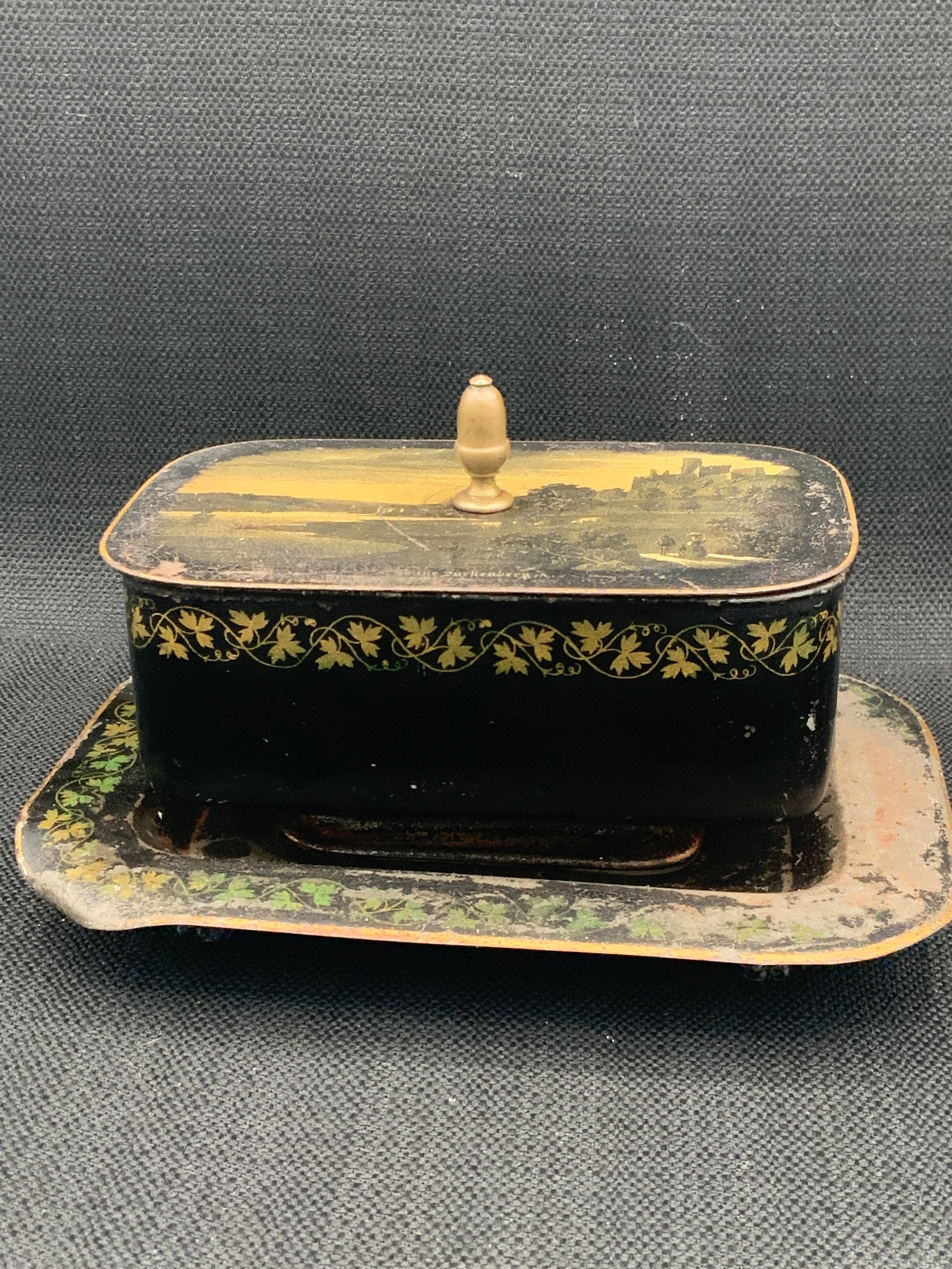 Vintage Metal Box, Antique Storage Container, Decorative Trinket Box ...