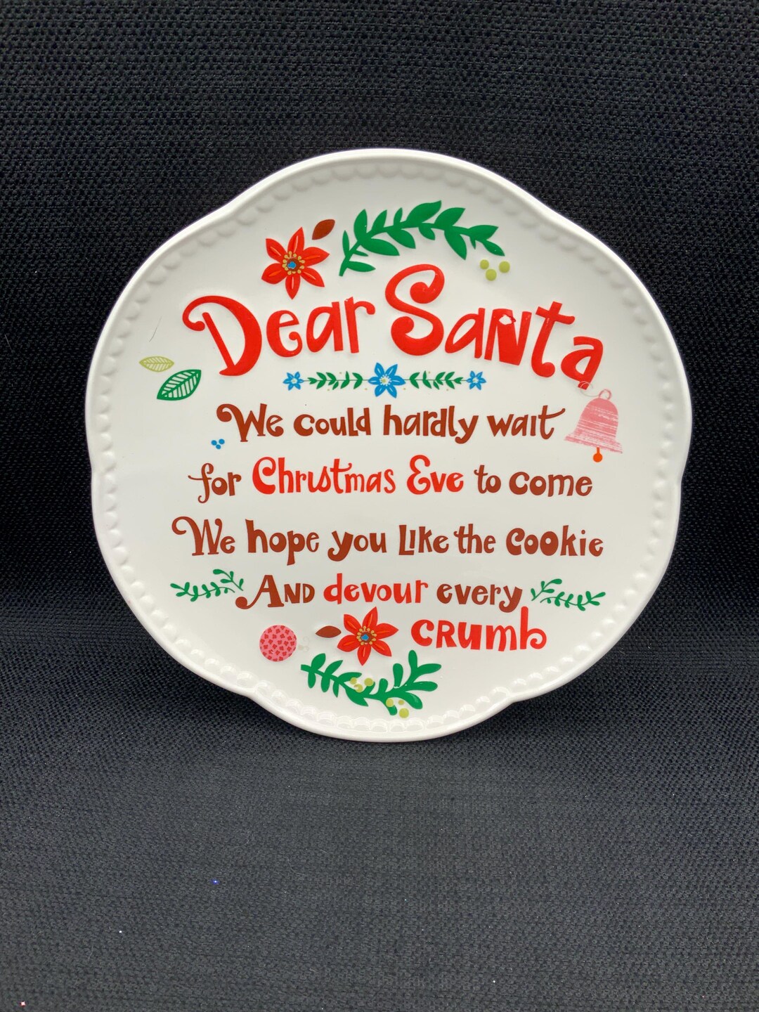 Vintage Hallmark Dear Santa Plate, Christmas Decor, Holiday Tableware ...