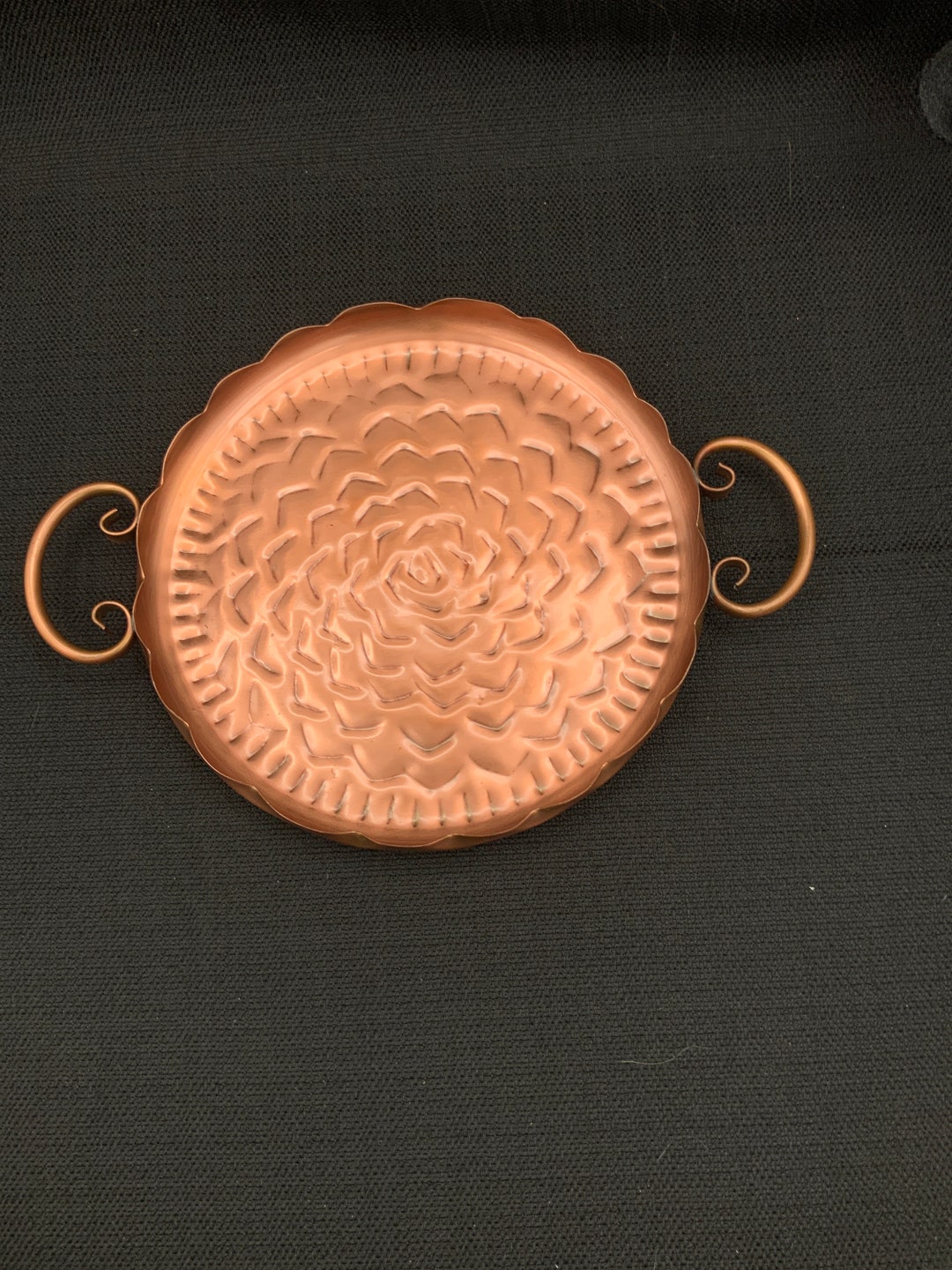 Handmade Copper Tray/hammered Copper Tray/copper Tray With Handles ...