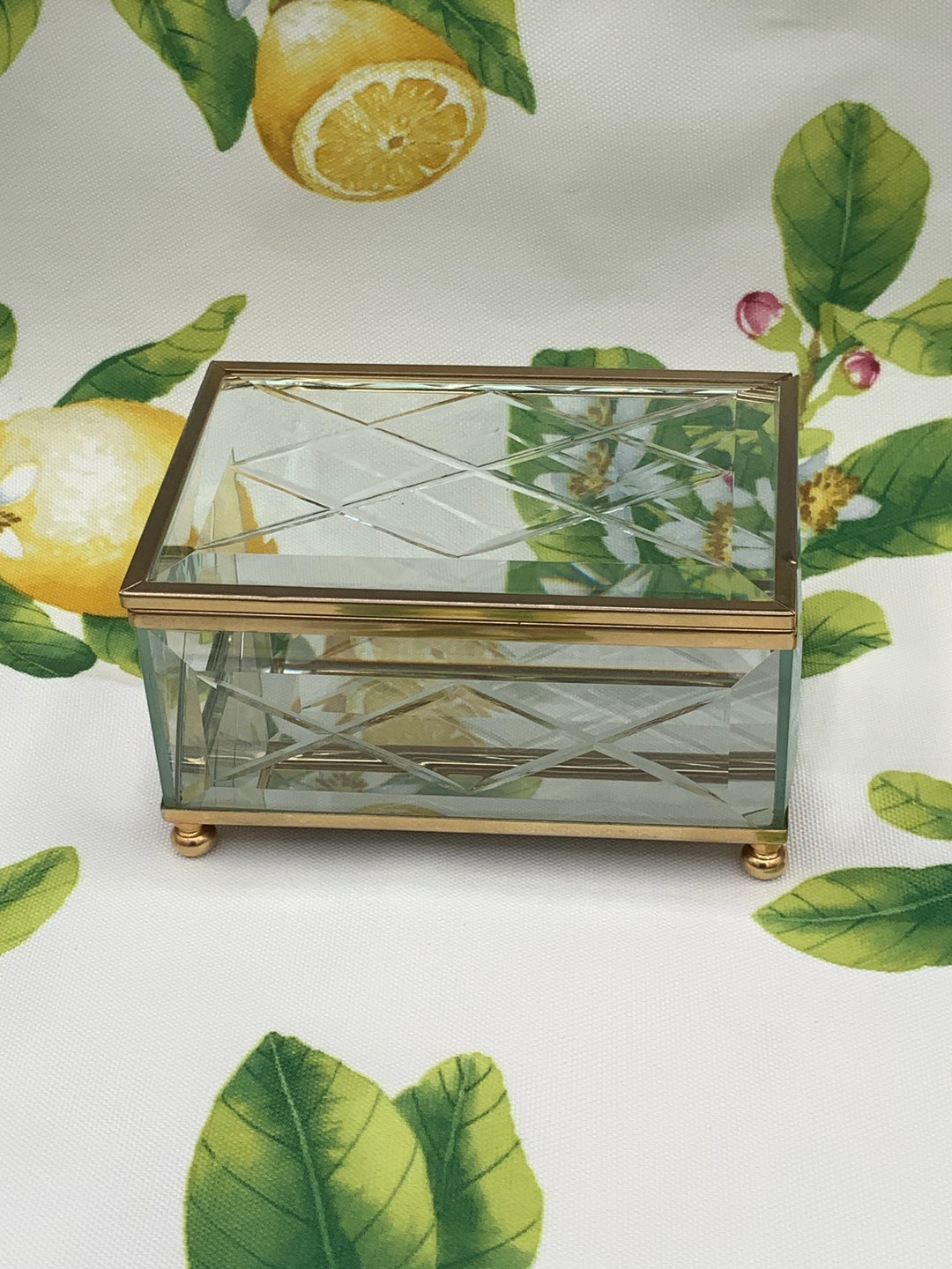 Mirrored Glass Jewelry Box , Organizer Storage Case, Elegant Jewelry ...