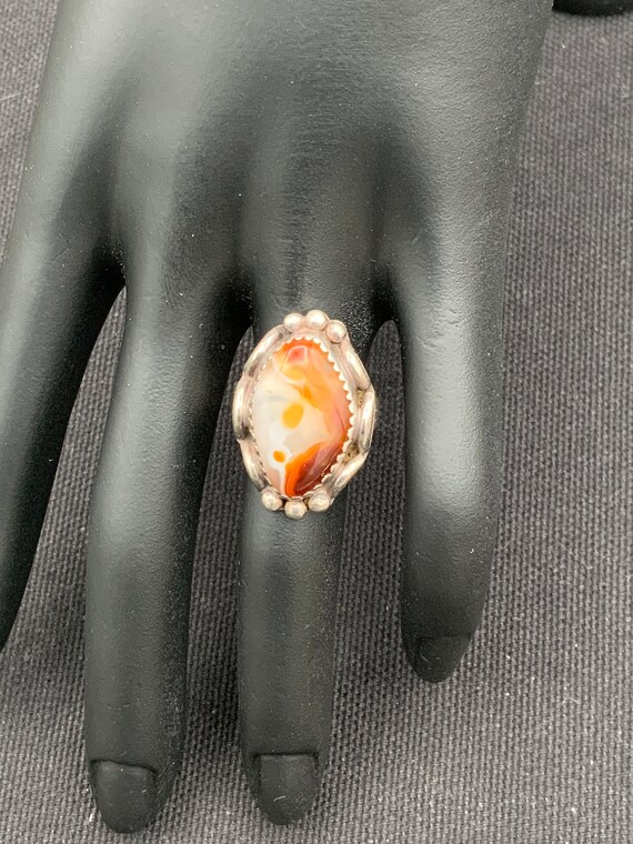 Handmade Vintage Silver Ring, Agate Ring, Silver Jewe… - Gem