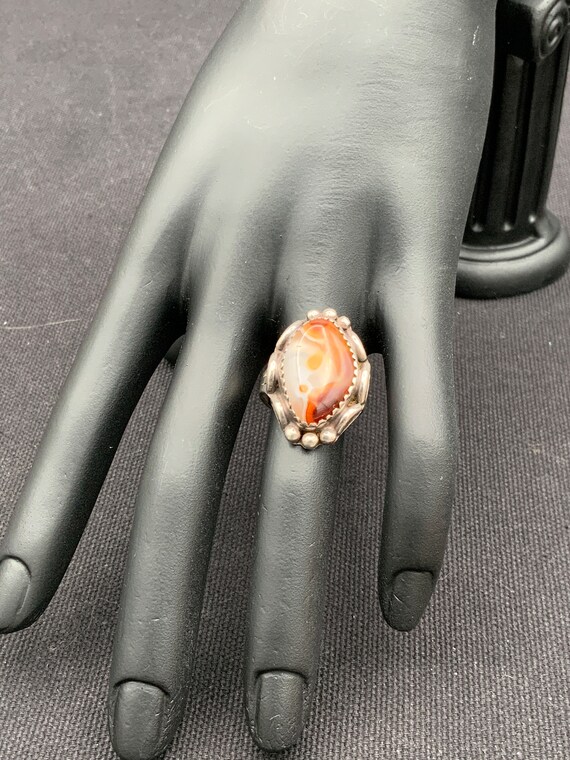 Handmade Vintage Silver Ring, Agate Ring, Silver Jewe… - Gem