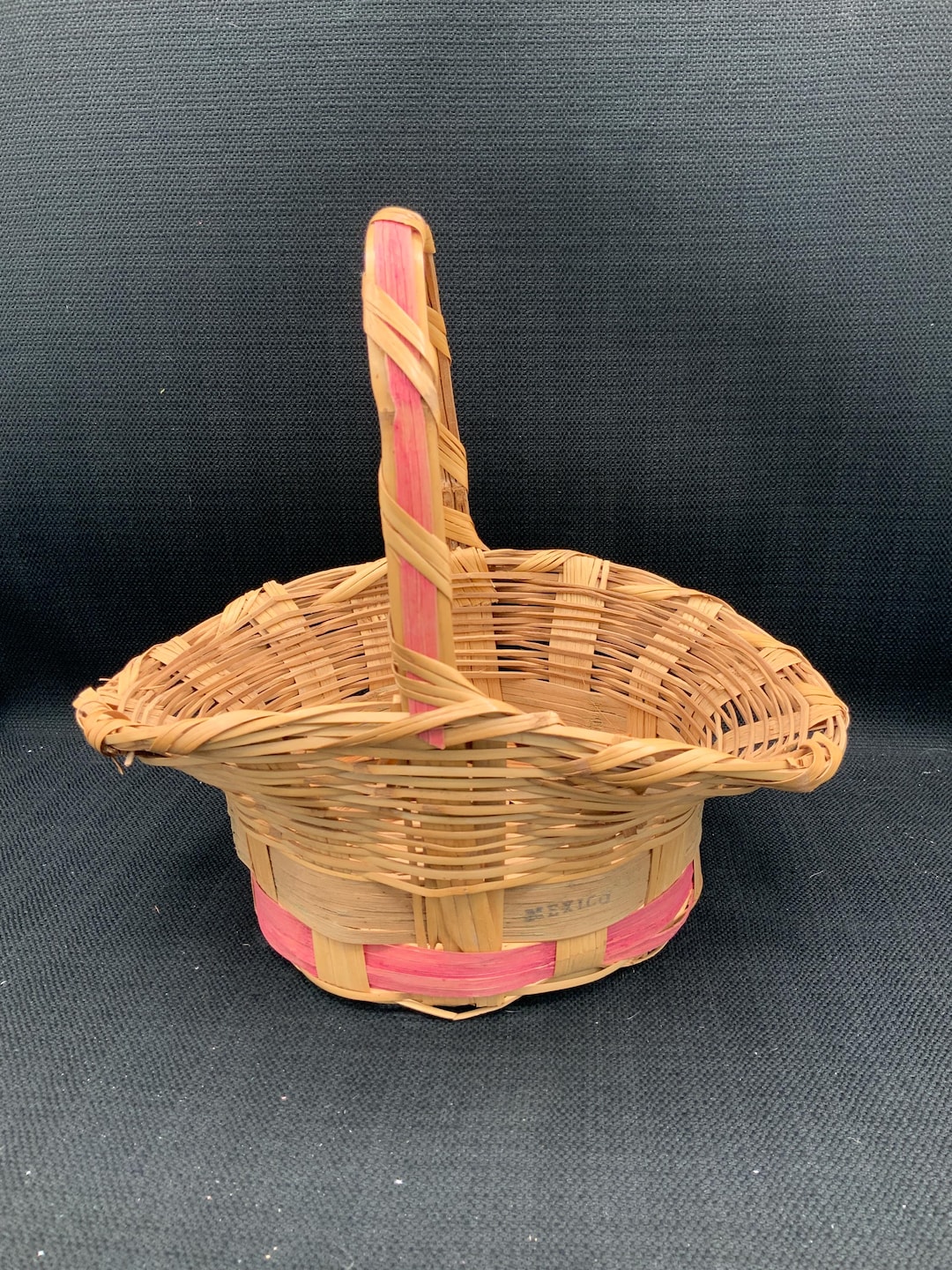 Vintage Wicker Easter Basket: Pastel Colors, Mexican Decor (1960s) - Etsy