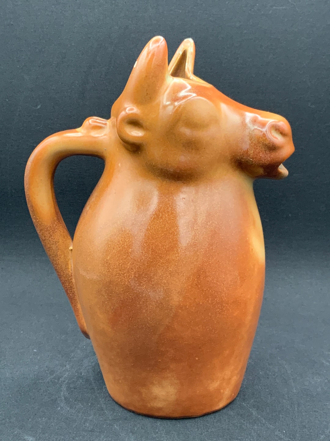 Handmade Bull Pitcher, Rustic Ceramic Jug, Animal Pitcher for Drinks ...