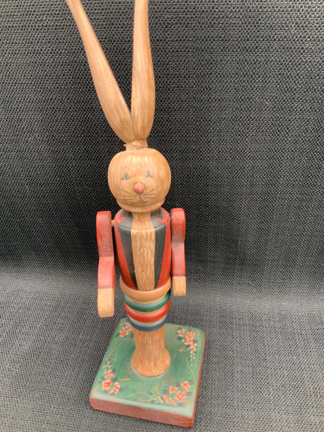 Vintage Rabbit Figurine, Bunny Decoration, Rustic Rabbit Sculpture ...