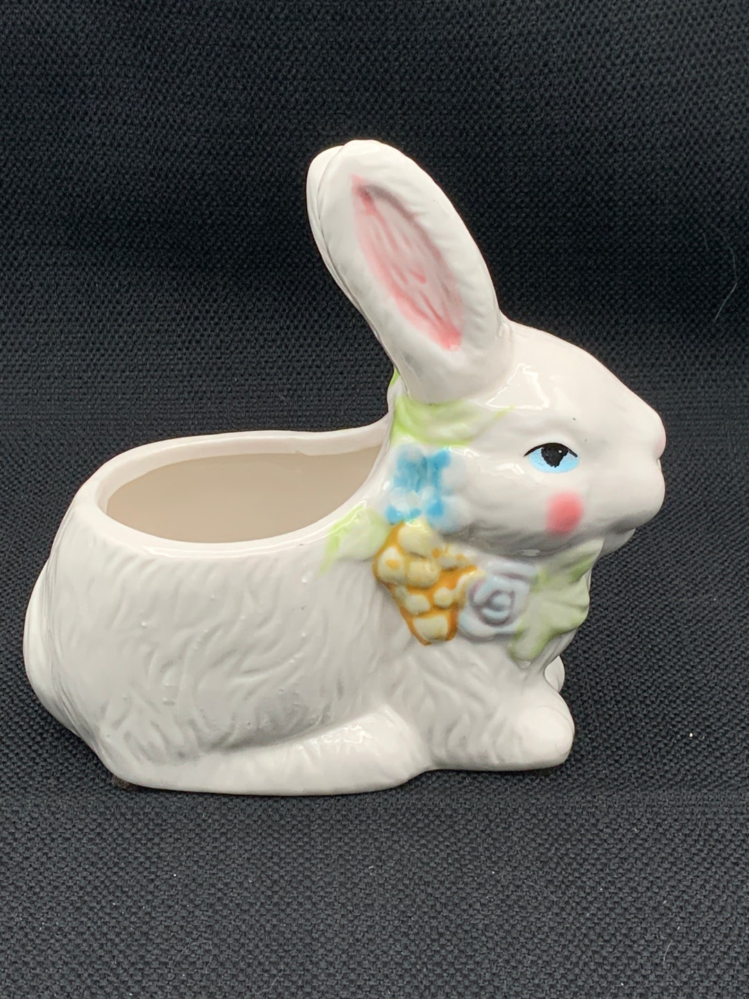 Vintage Ceramic Easter Bunny Planter, Collectible Spring Decor, Easter ...