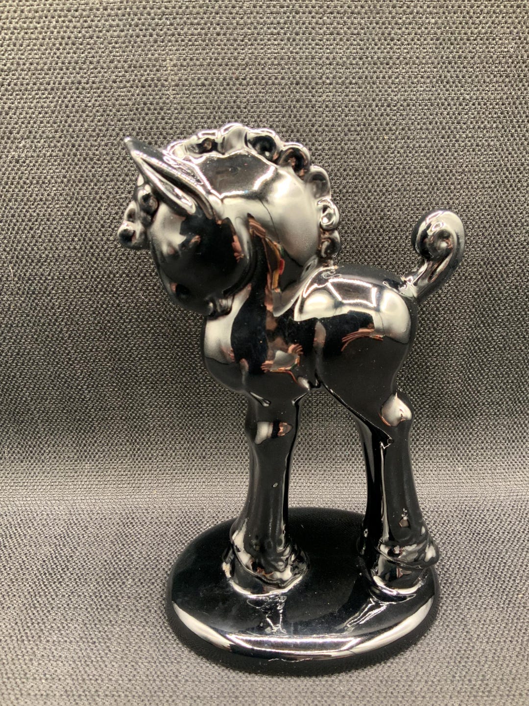 Royal Haeger Horse Sculpture, Art Deco Style Figurine, Chocolate Black ...