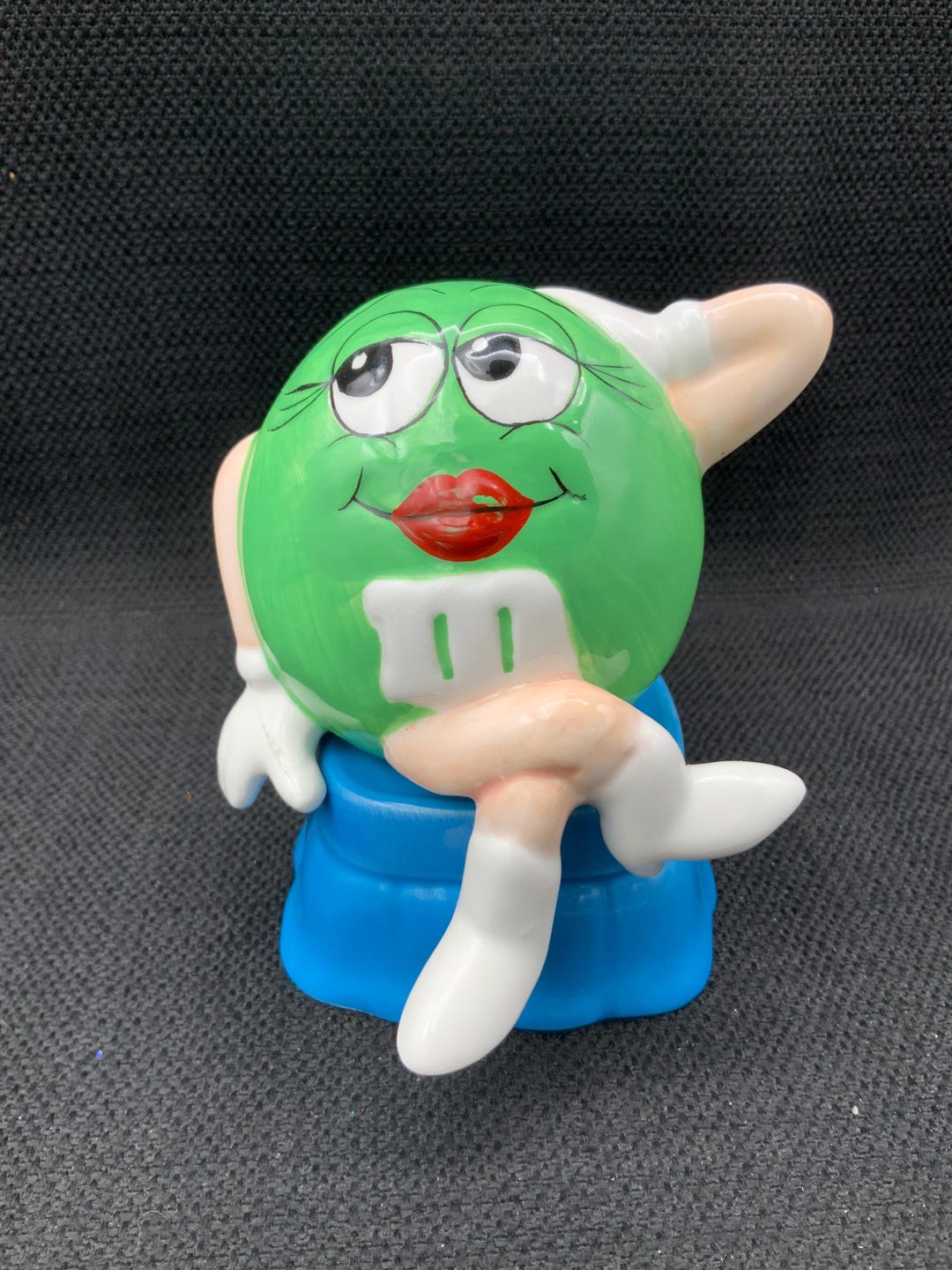 M&m's Miss Green and Blue Chair Salt and Pepper Shaker, Collectible ...