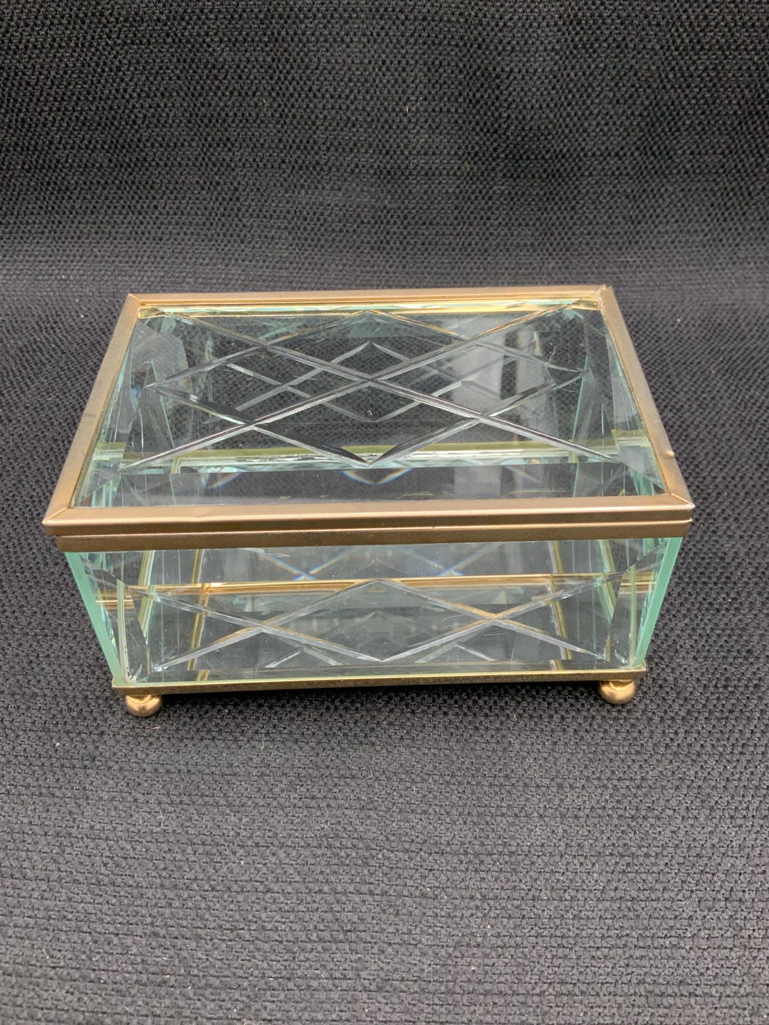 Mirrored Glass Jewelry Box , Organizer Storage Case, Elegant Jewelry ...