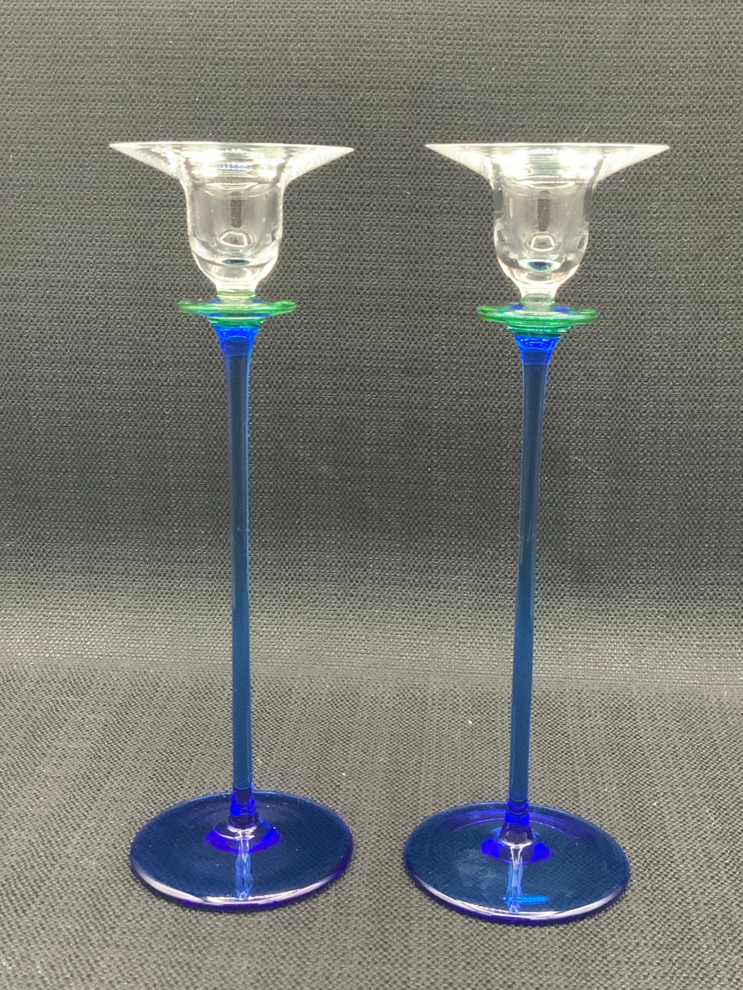 Danish Holmegaard Glass Candlesticks, Vintage Home Decor, Candle ...