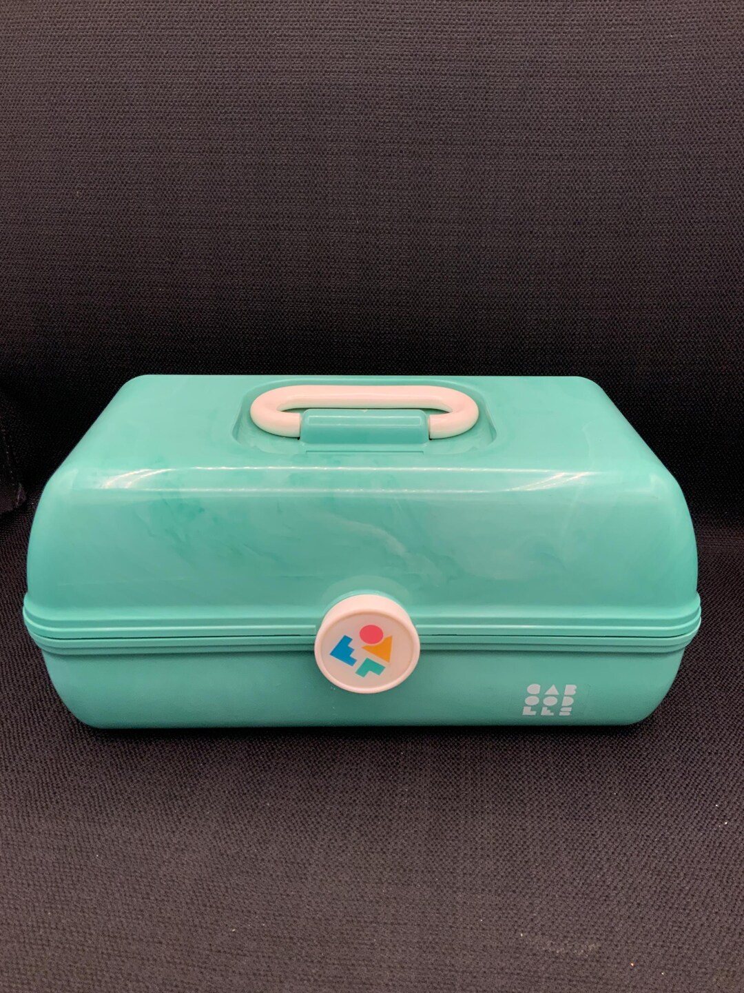 Vintage Sea Foam Marble Caboodle Makeup Case, Travel Cosmetic Organizer ...