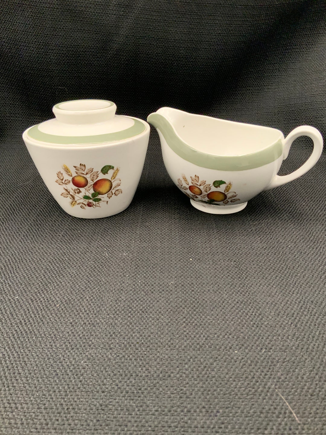 Vintage Alfred Meakin Sugar Bowl, Creamer Set, Hereford English Pottery ...