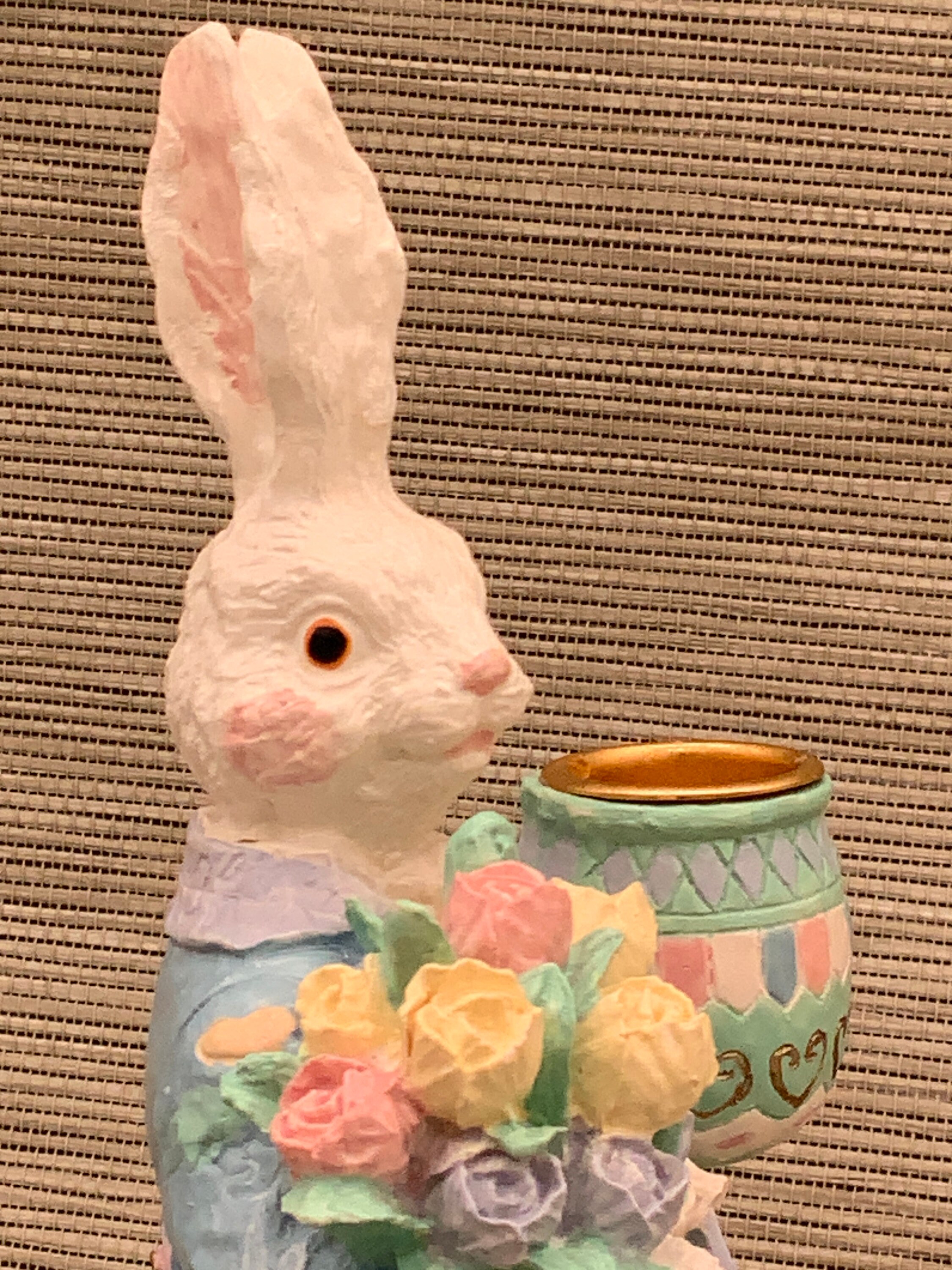 Victorian Bunny Candlestick, Bunny Decor, Victorian Home Decor, Easter ...