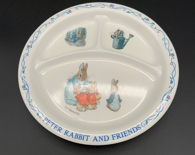 Peter Rabbit Children's Plate, Vintage Kids Dinnerware, Beatrix Potter ...