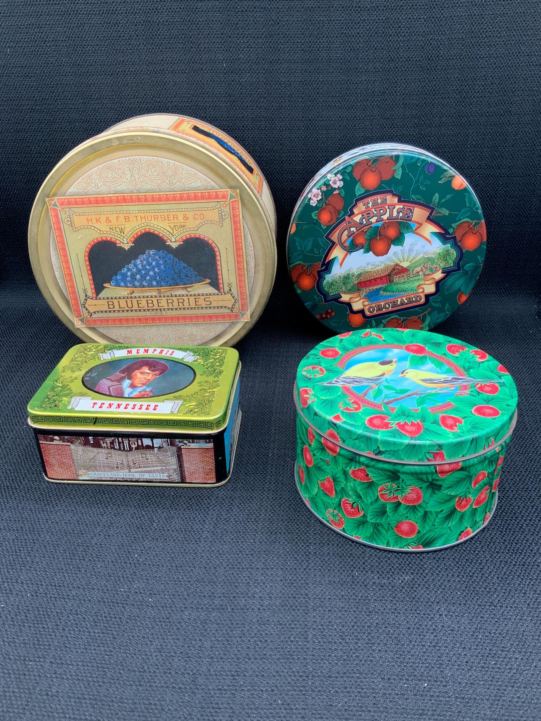 Nostalgic Christmas Tins, Retro Decor Storage, Vintage Holiday ...