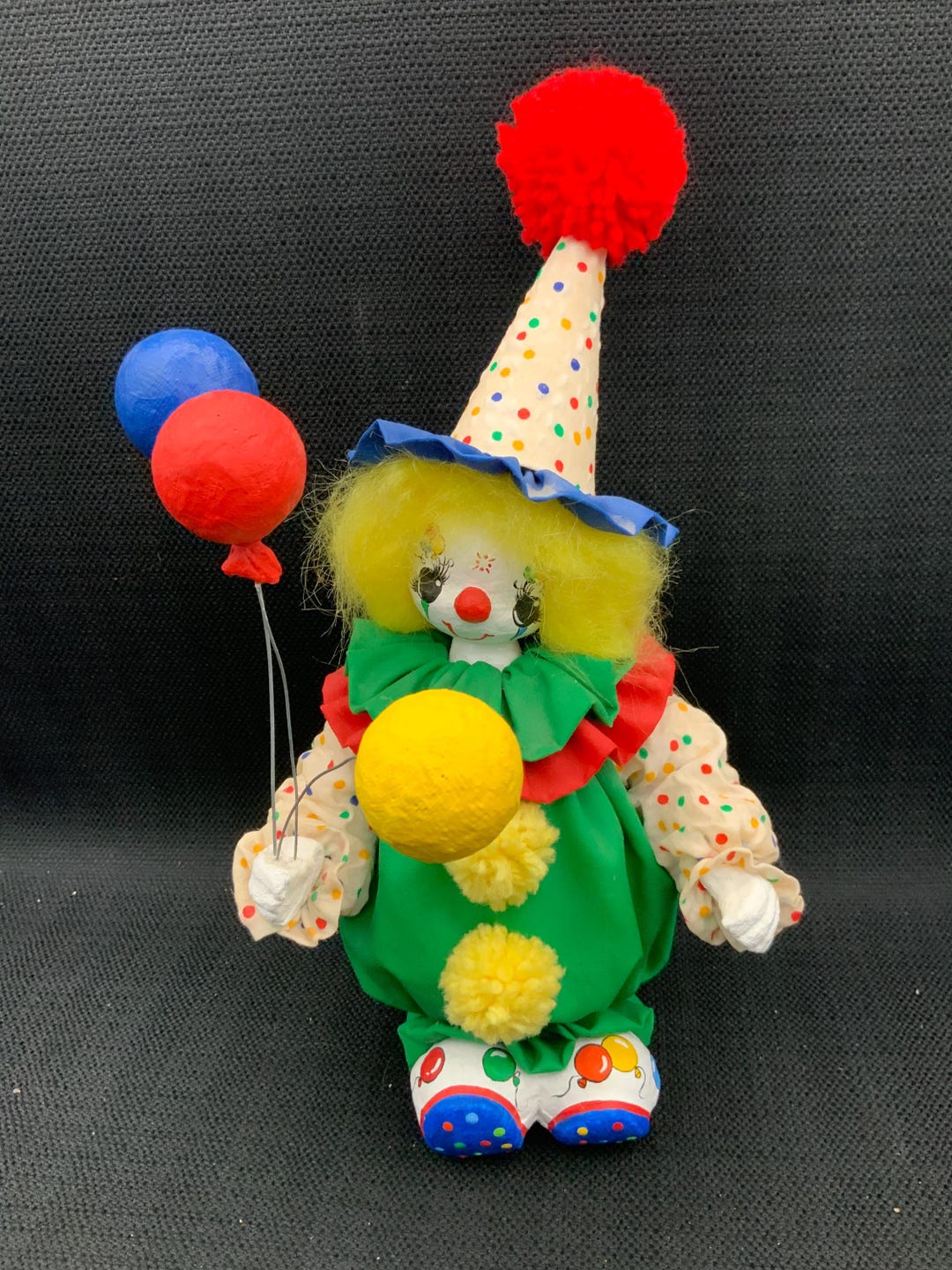 Vintage Fabriche Clown Figurine, Hand Painted Collectible, LI'L Twinkle ...