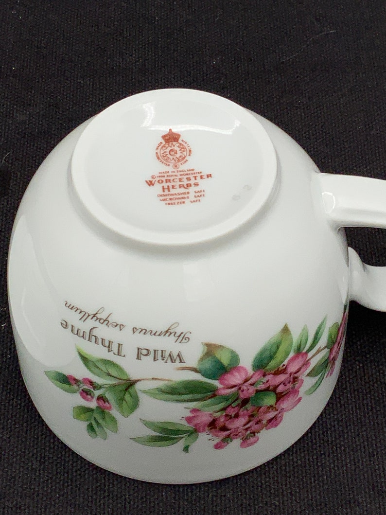 Vintage Royal Worcester 'herbs' Teacup Set: English Floral Porcelain ...