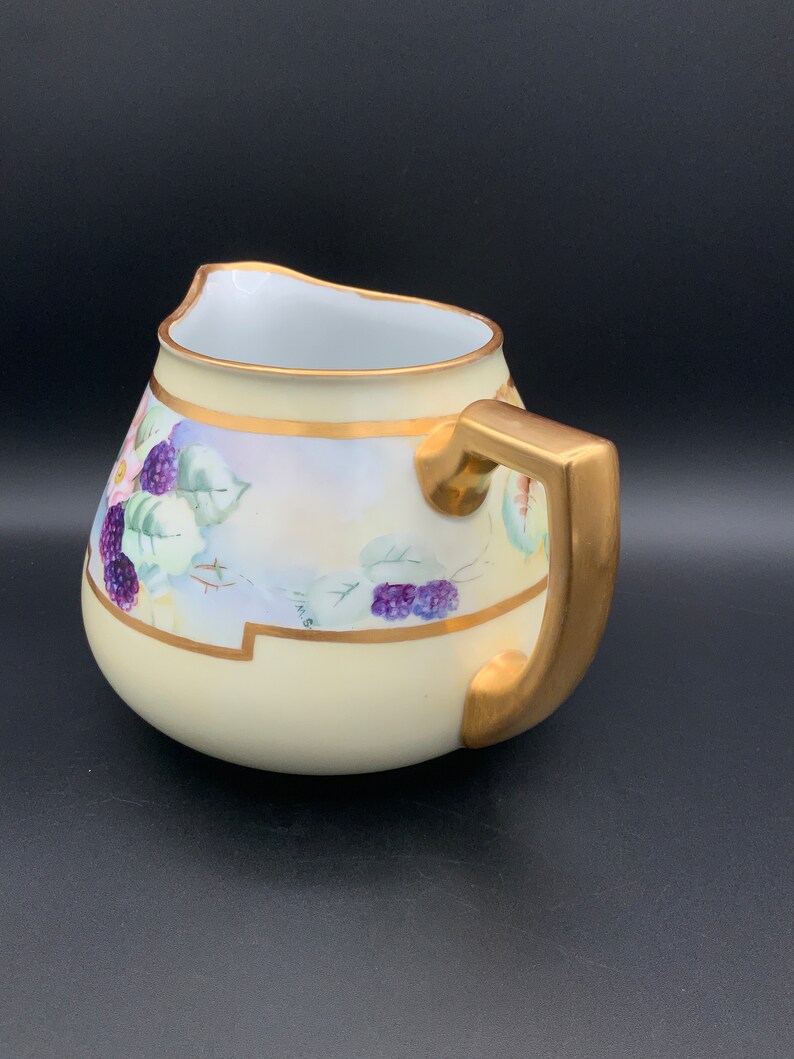 Antique Bavaria Floral Pitcher With Gold Trim Hand Painted - Etsy