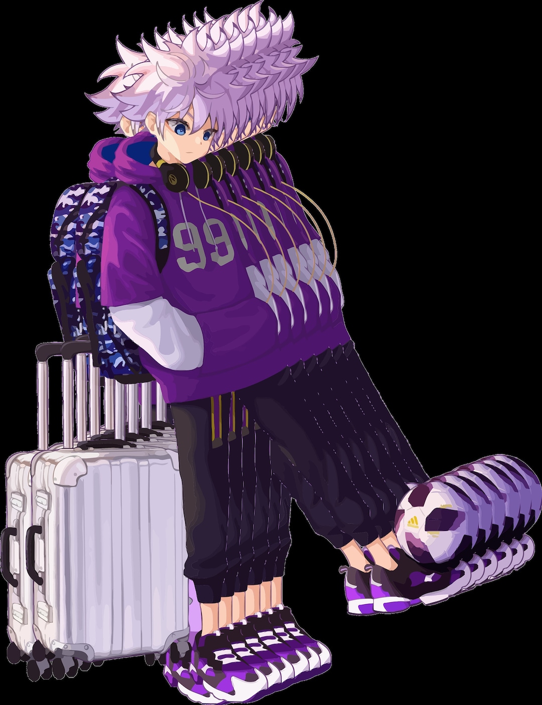 Purple Killua PNG Image - Etsy